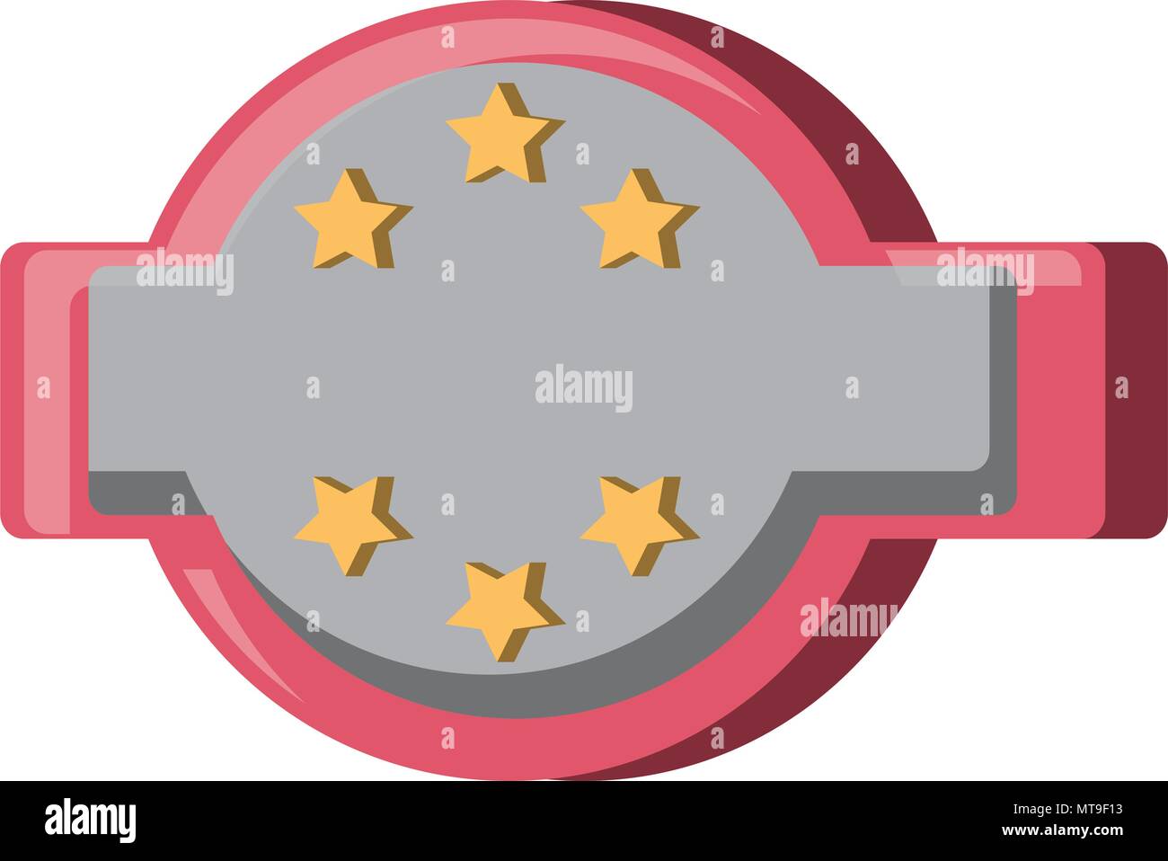 emblem with decorative stars over white background, vector illustration ...