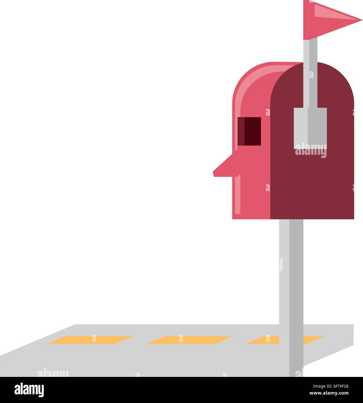 Mailbox icon over white background, colorful design. vector ...