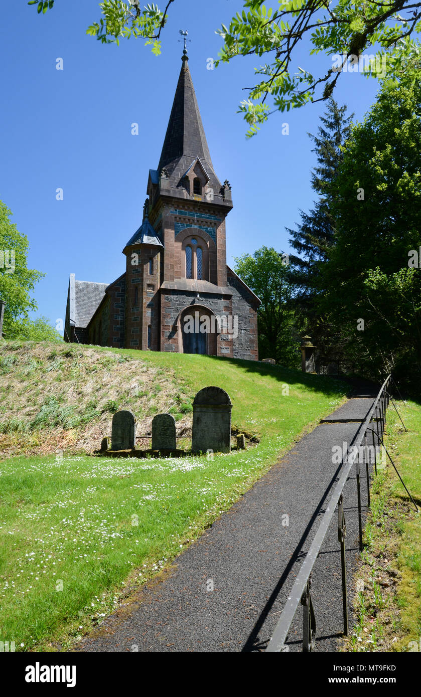 Tweedsmuir Kirk near the source of the River Tweed Stock Photo - Alamy