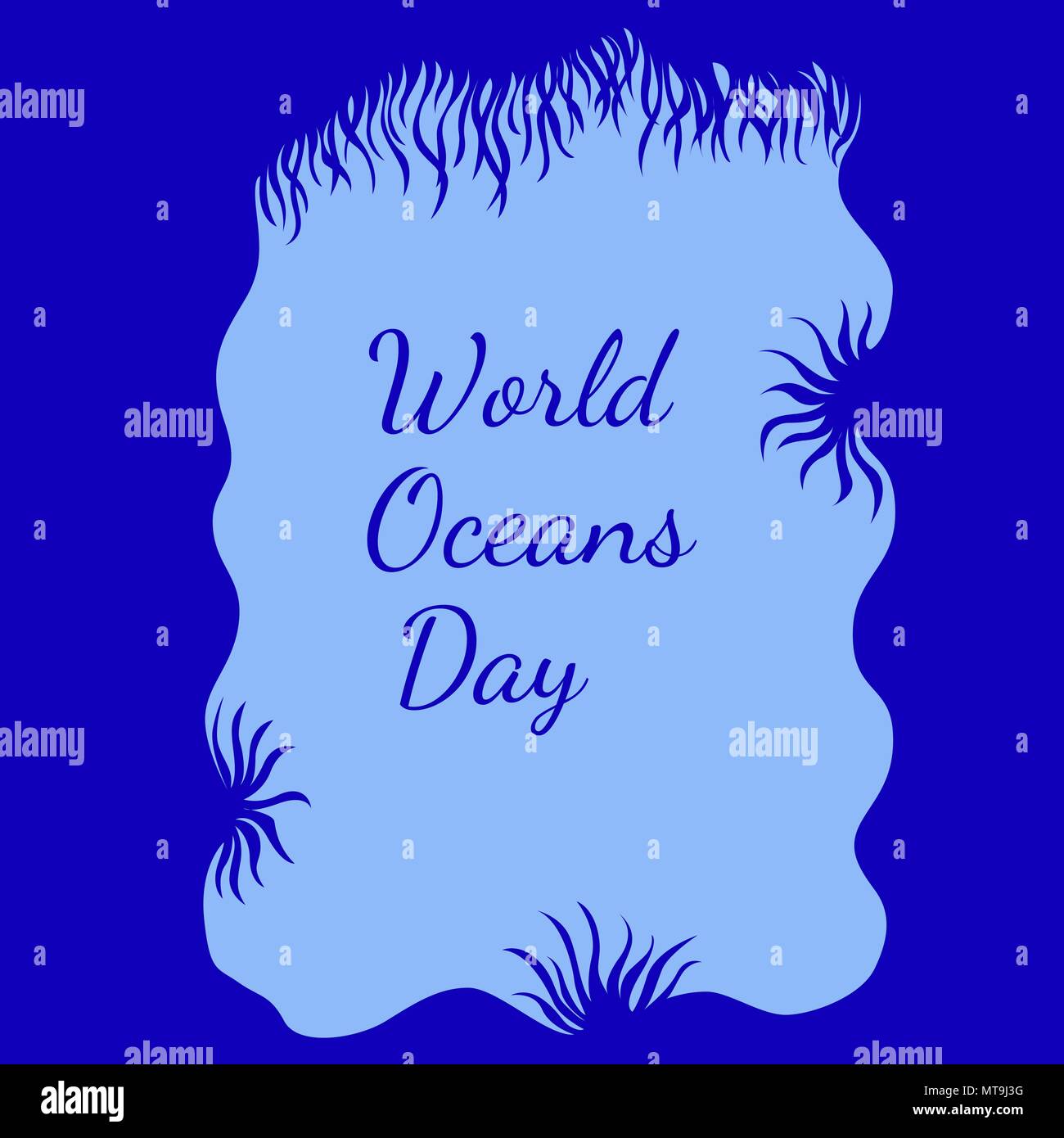 World Oceans Day 8 June Concept Of Ecological Holiday View From An
