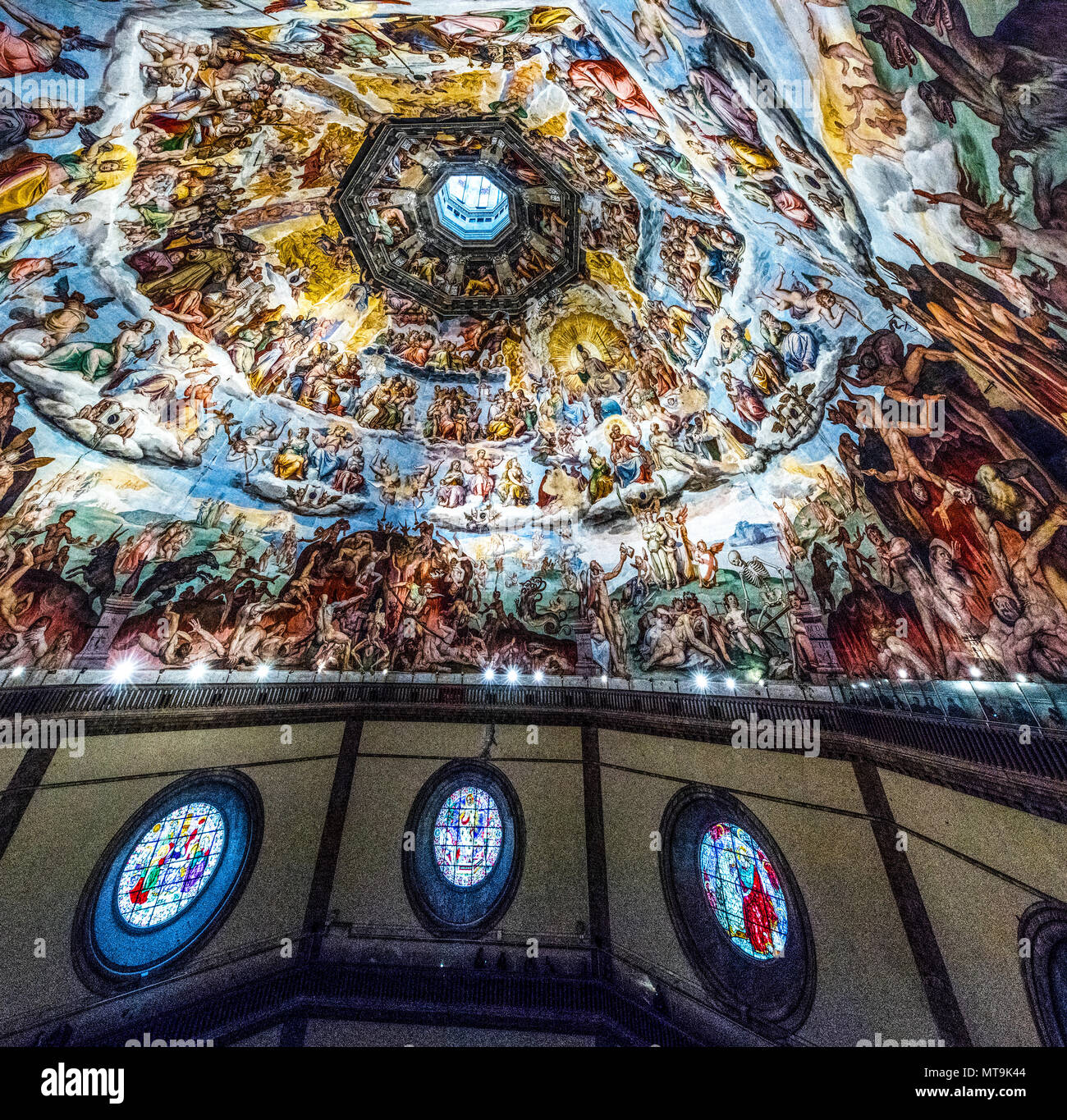 Ceiling detail of Duomo di Firenze Cathedral, Cathedral of Saint Mary ...