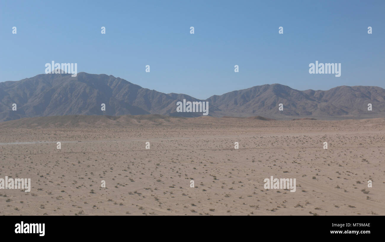The terrain of the National Training Center in Fort Irwin, California ...