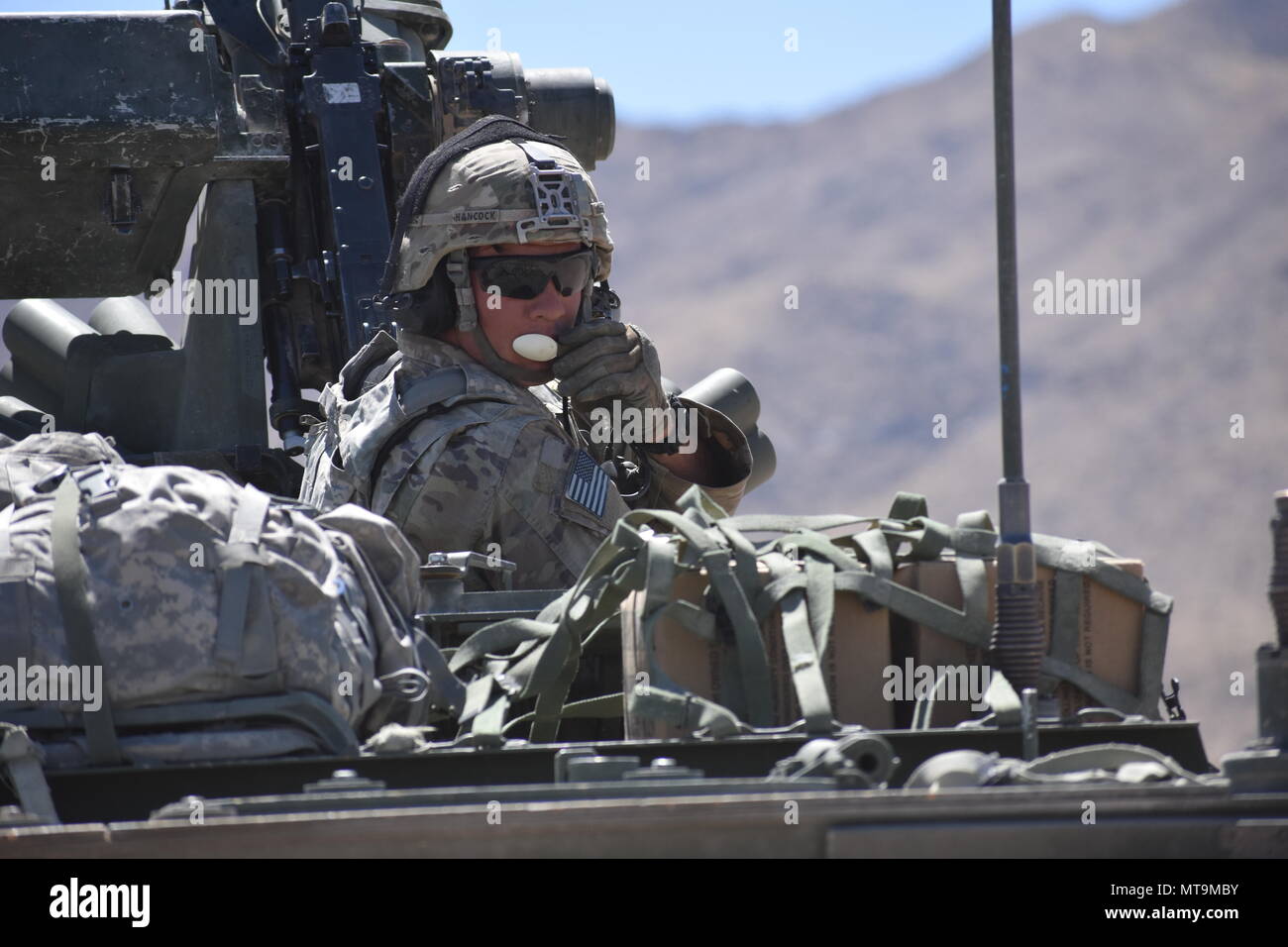 Spc. Laramie Hancock, assigned to 3rd Platoon, Company C, 3rd Battalion ...