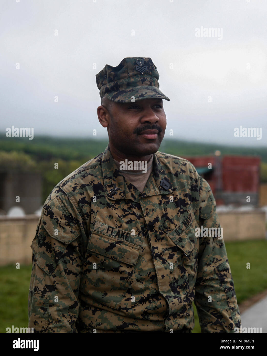 U.S. Navy Petty Officer 1st Class Brandon D. Flake, hospital corpsman ...