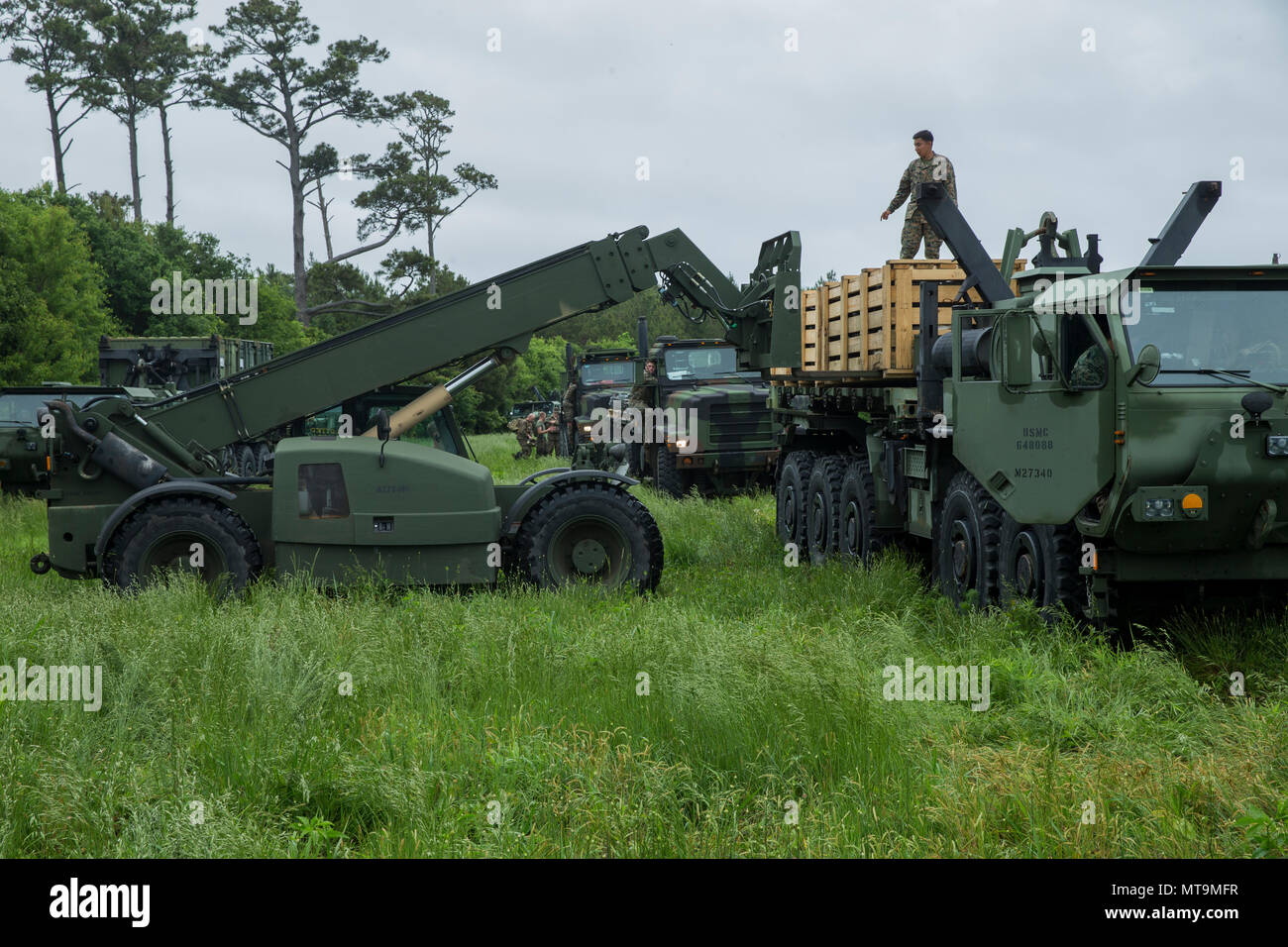 A U.S. Marine Corps extended boom forklift – military millennium ...
