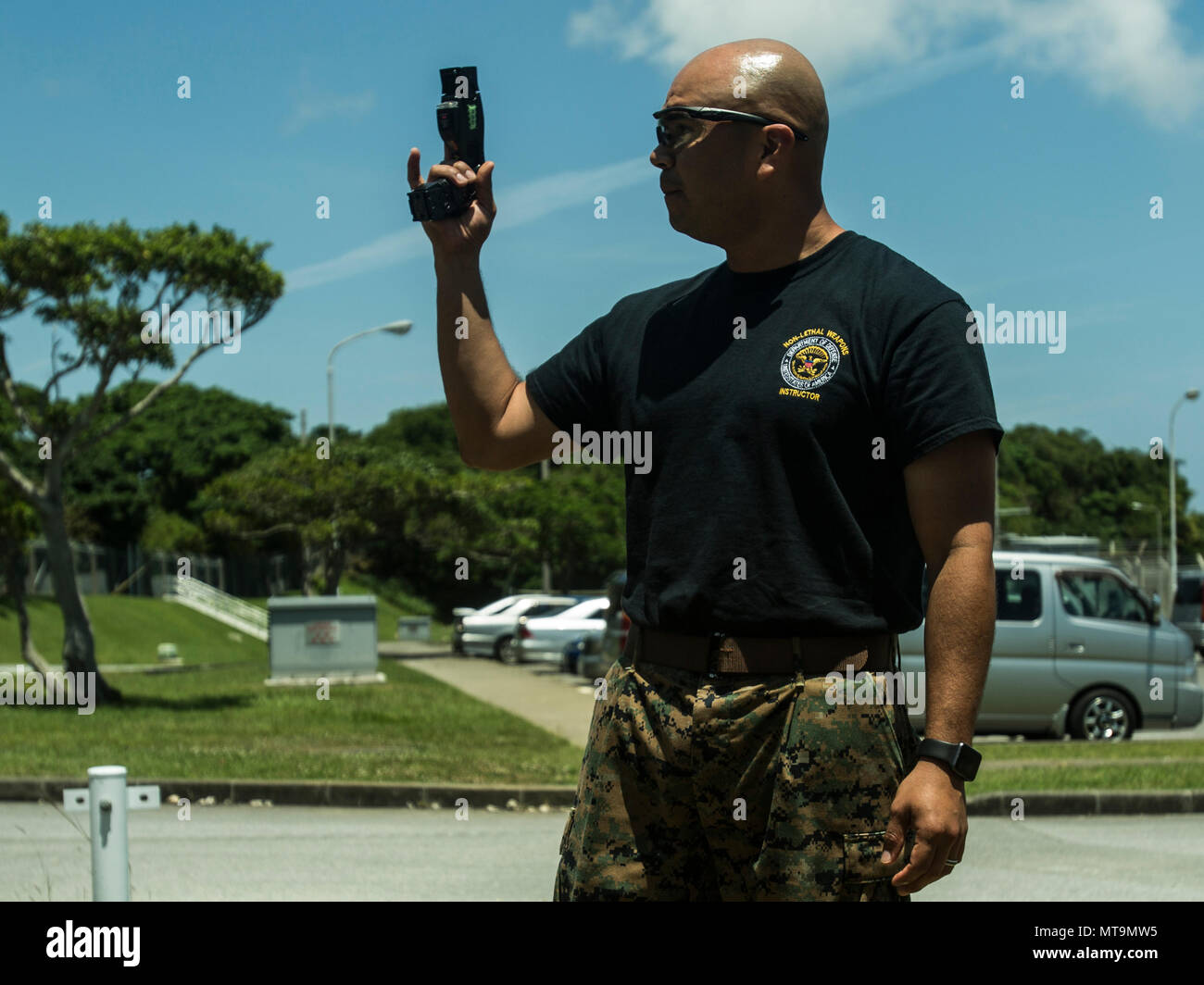 Gunnery Sgt. Aaron Morales, a nonlethal weapons instructor with Combat ...