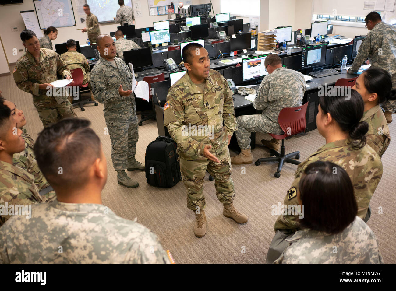 Capt. Aris Banaag, Task Force Hawaii roving security officer-in-charge ...