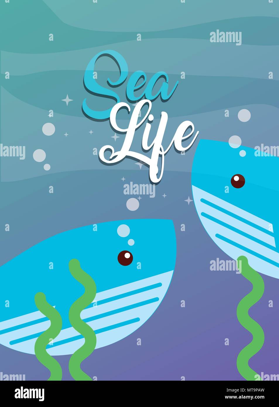 sea life cartoon Stock Vector Image & Art - Alamy