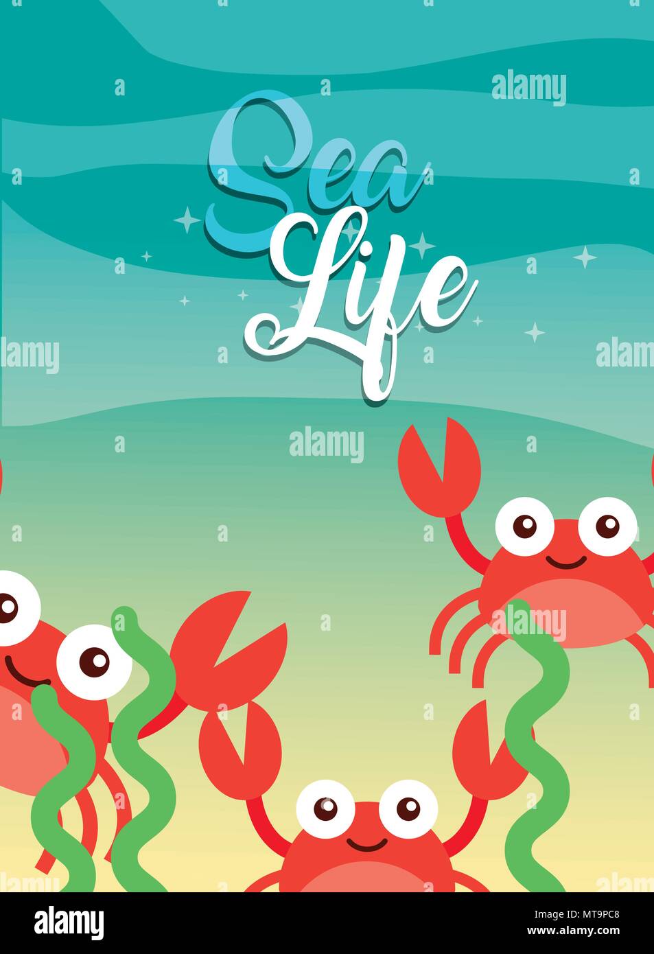 sea life cartoon Stock Vector Image & Art - Alamy