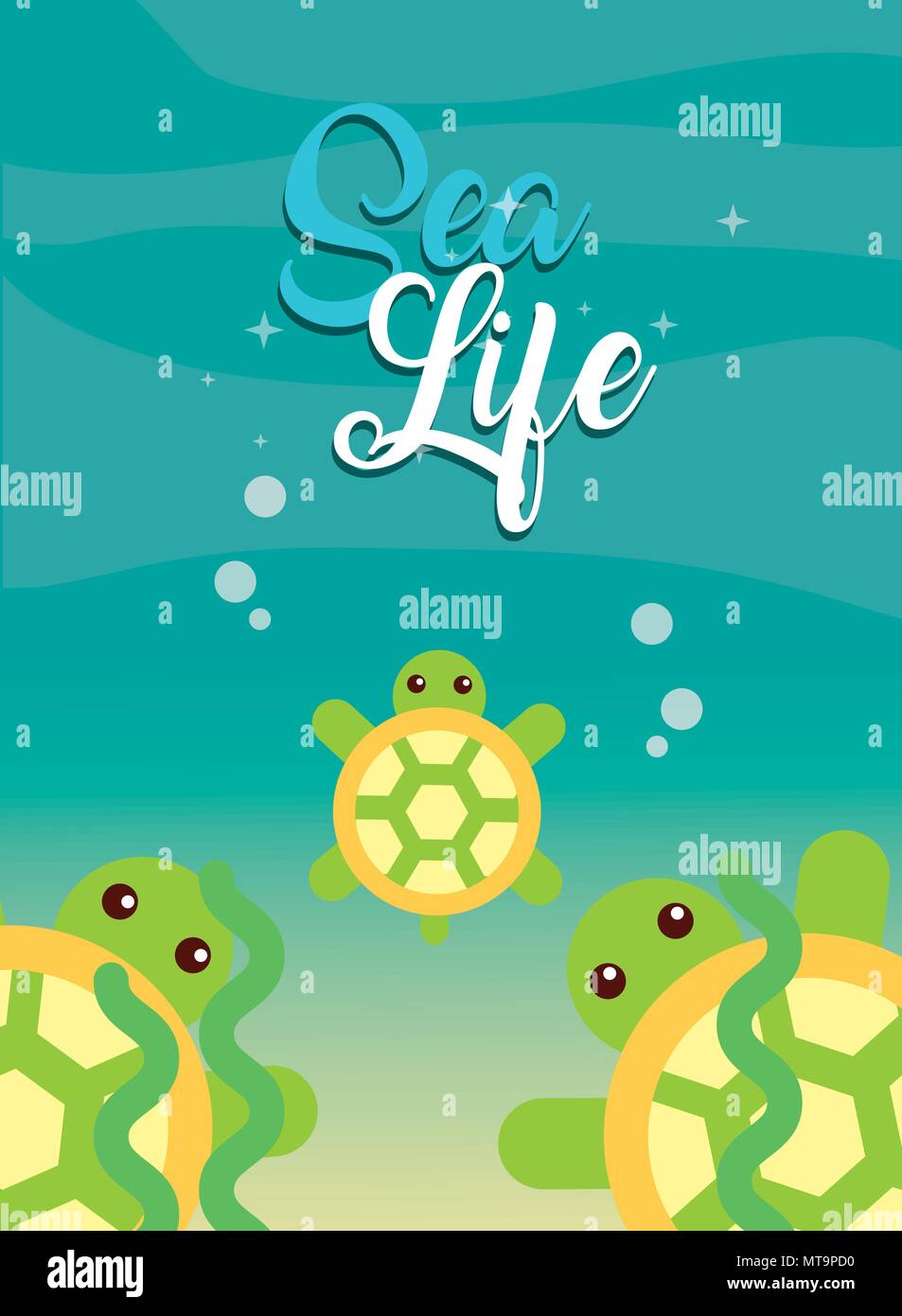 sea life cartoon Stock Vector Image & Art - Alamy