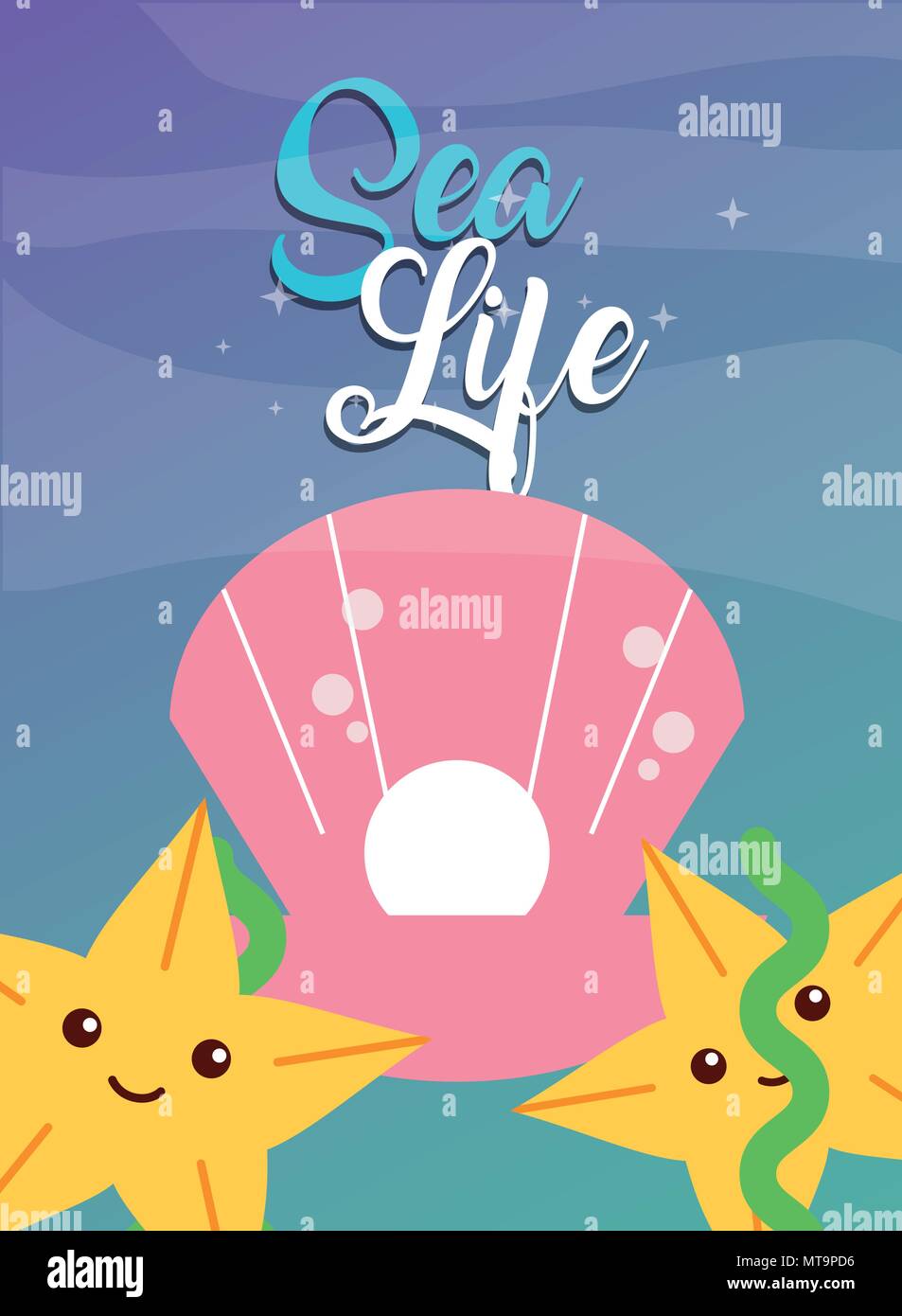 sea life cartoon Stock Vector Image & Art - Alamy