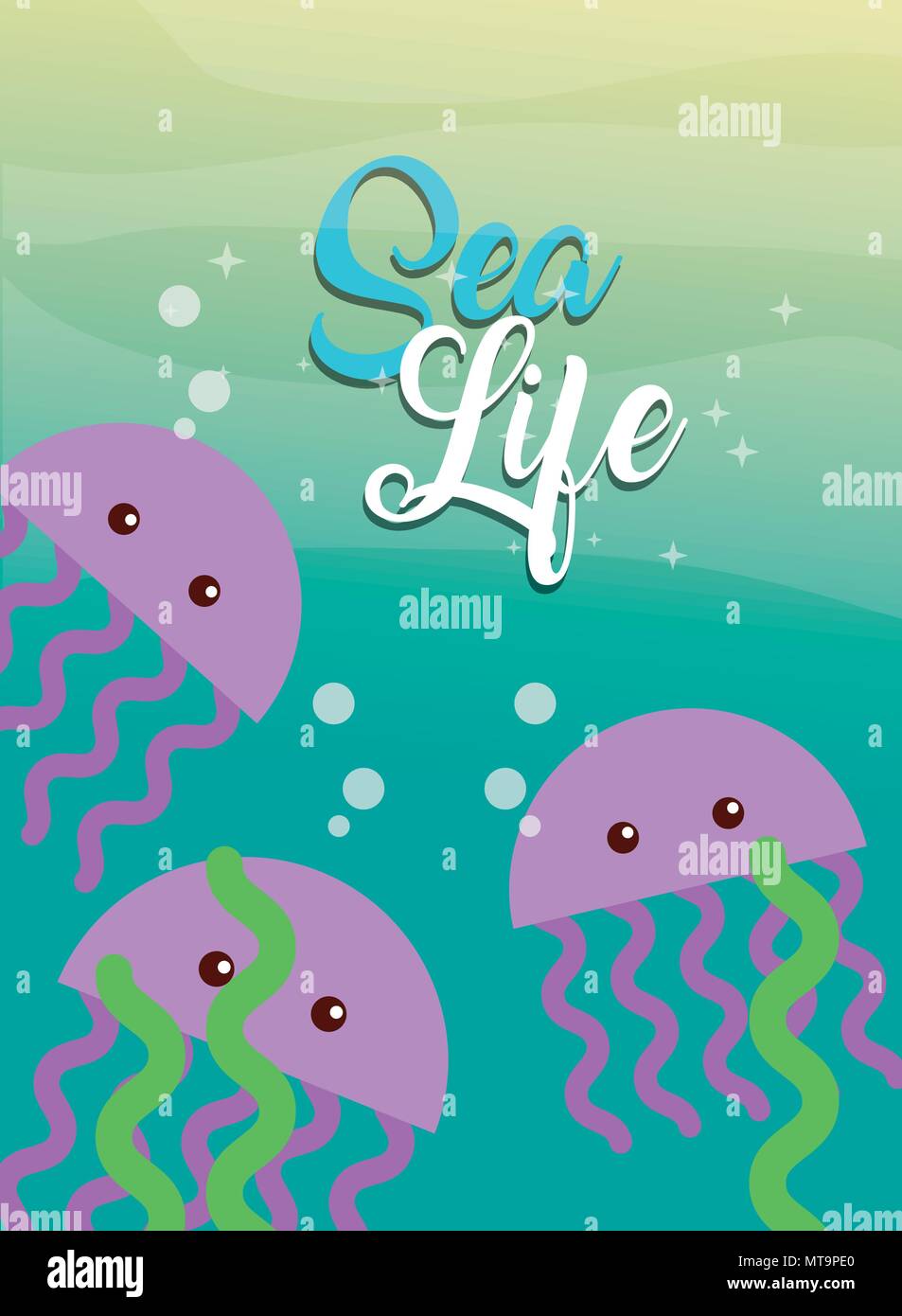 sea life cartoon Stock Vector Image & Art - Alamy