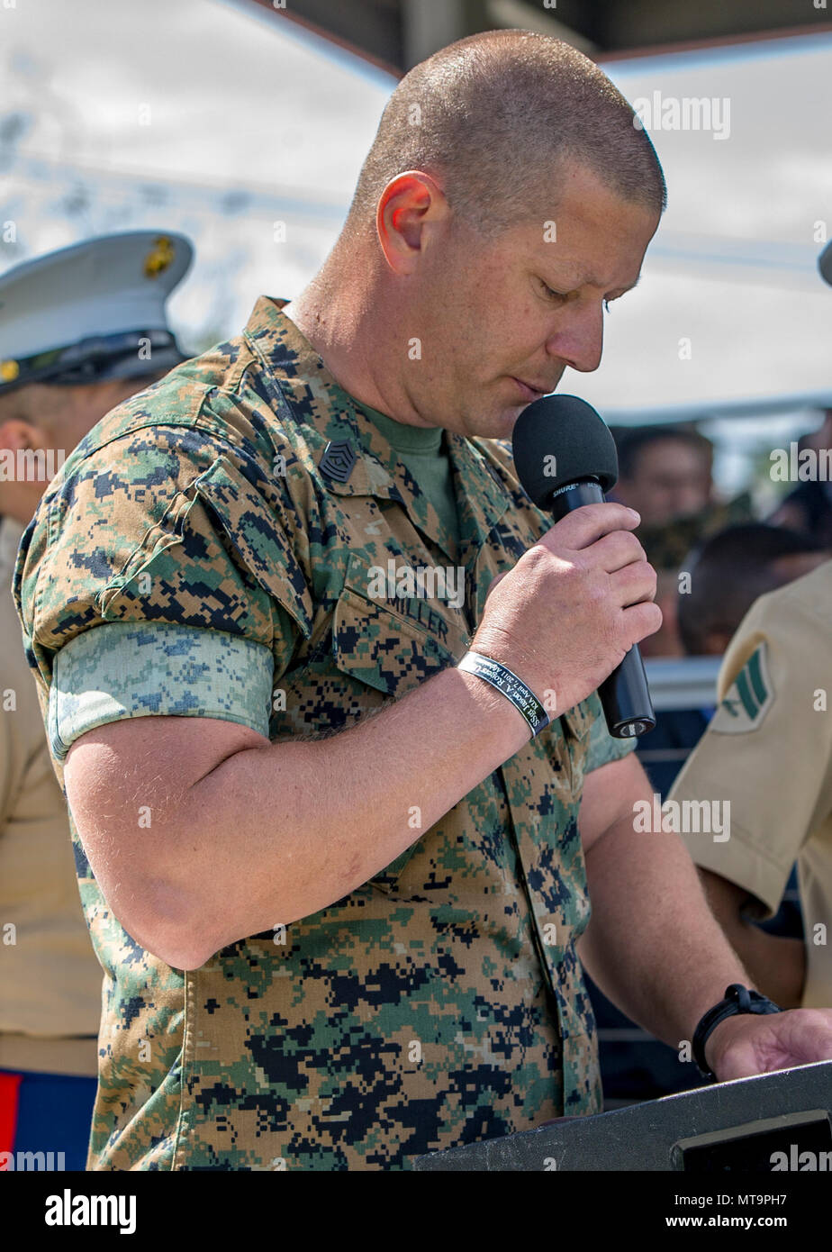 1st Sgt. John Miller, the Headquarters Company, I Marine Expeditionary ...