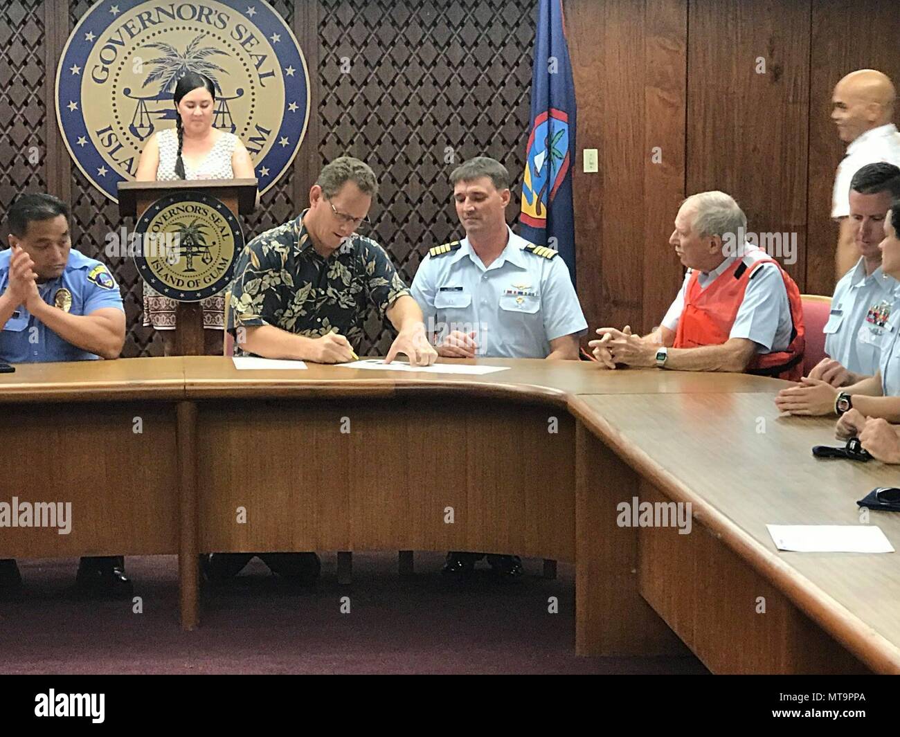Lt. Governor Tenorio, Guam, signed a proclamation to mark the start of ...