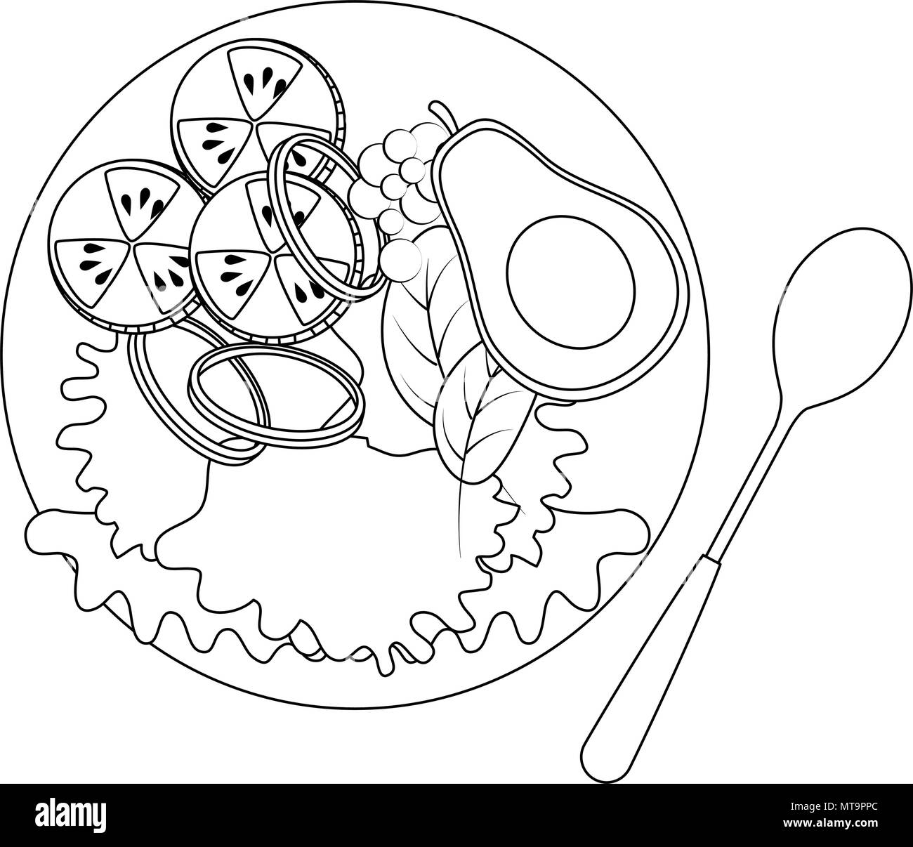 Vegetable Salad Drawing