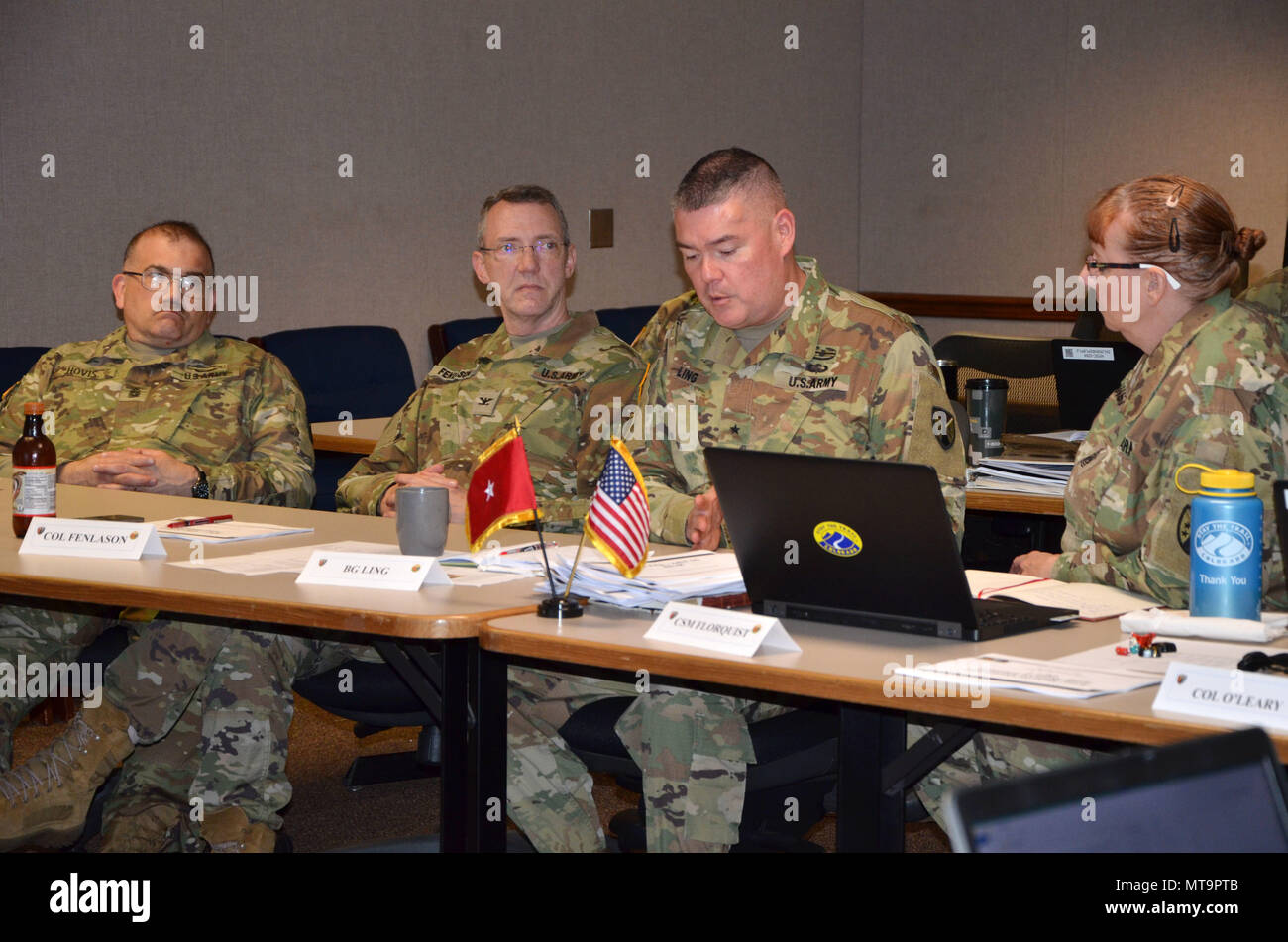 Command Sgt. Maj. Michael Hovis (far left), command sergeant major of ...