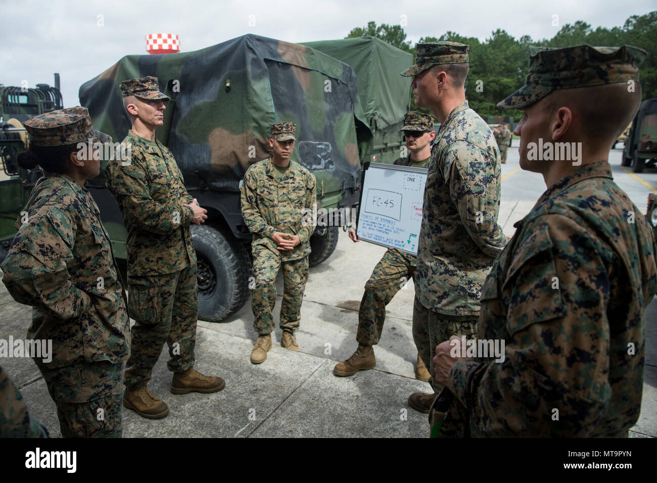 U.S. Marine Corps Col. Boyd Miller, commanding officer of Headquarters ...
