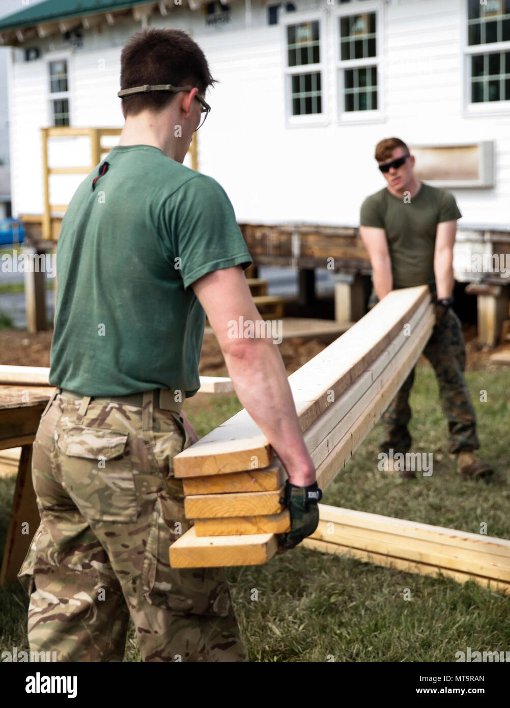 British Army Lance Cpl Craig L. Williams (left), commando with 131 Commando Squadron Royal ...