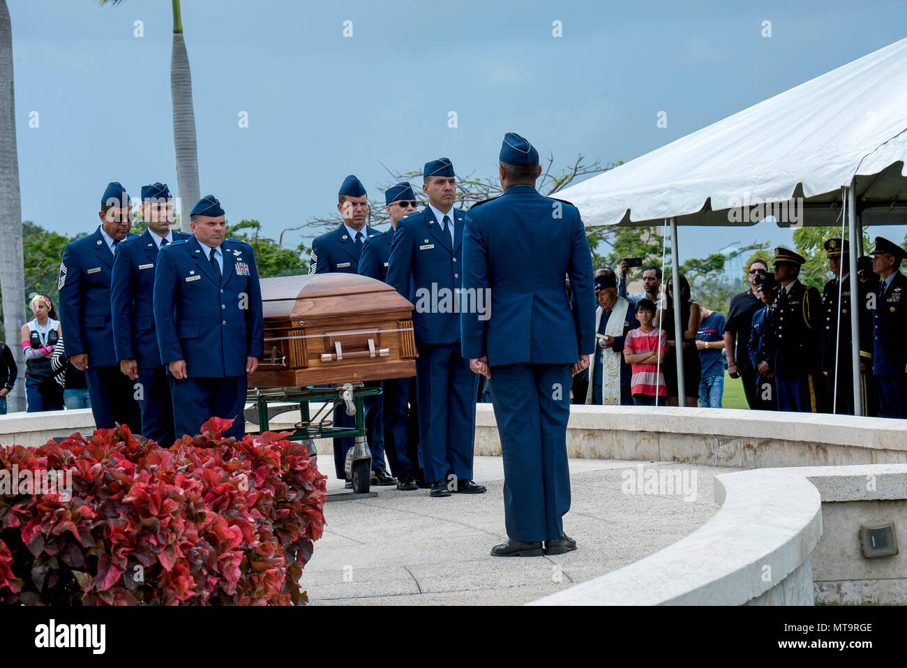 Airmen from the 156th Airlift Wing, perform full military funeral ...