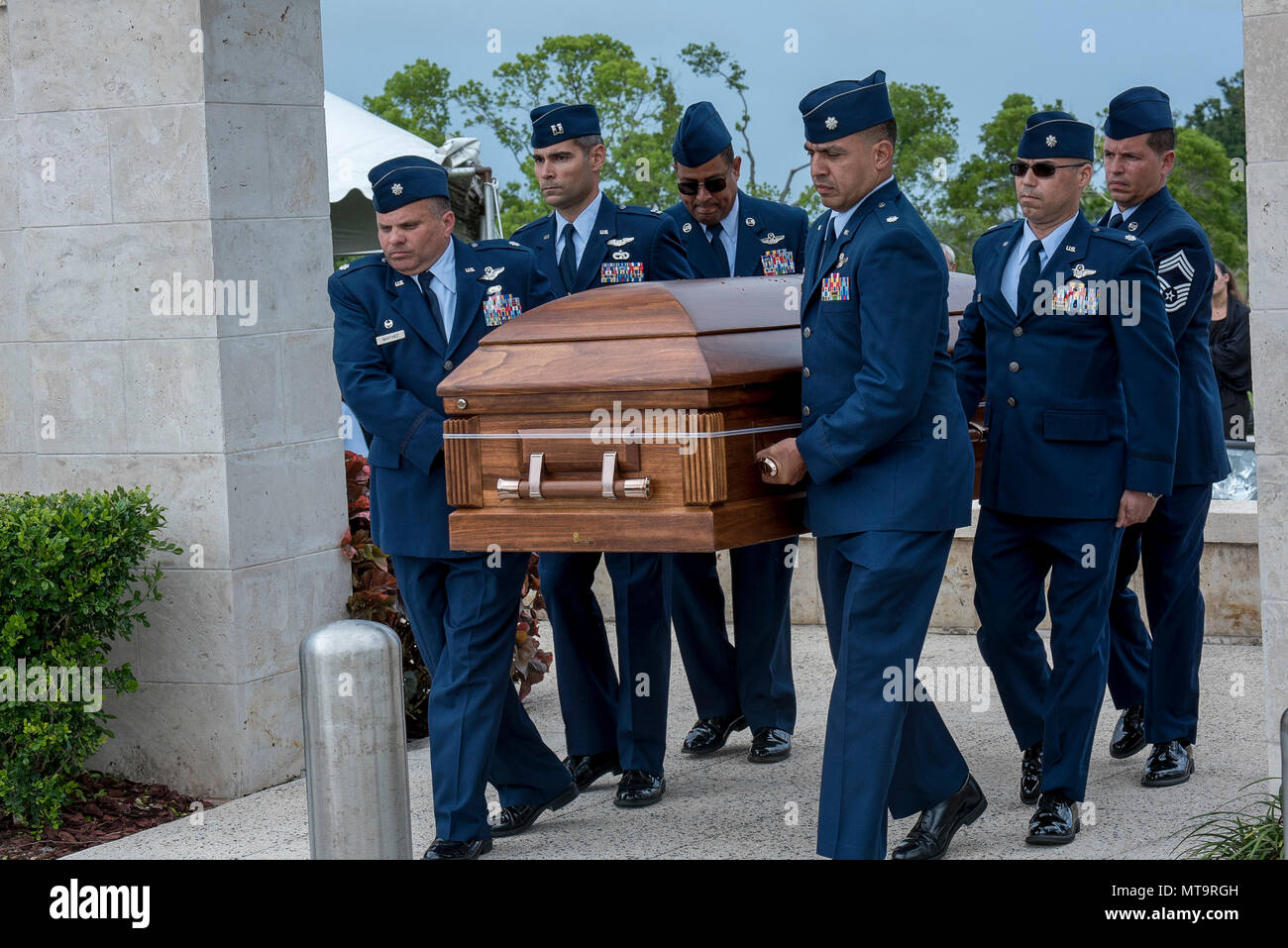 Airmen from the 156th Airlift Wing, perform full military funeral ...