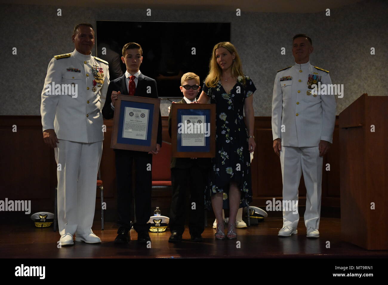 U.S. Coast Guard Reserve Rear Adm. Francis “Stash” Pelkowski, far left ...