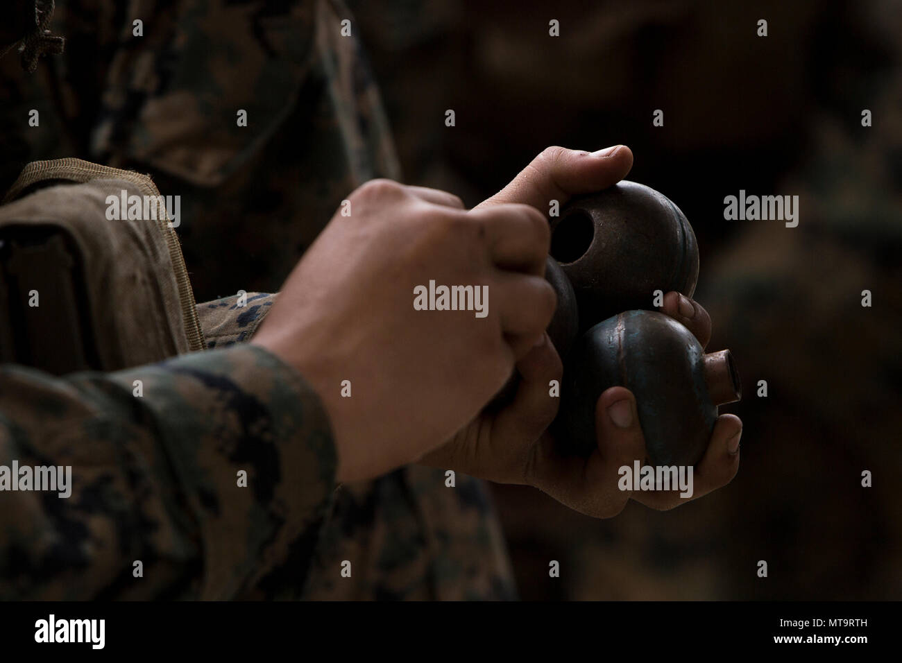 A U.S. Marine with Headquarters and Service Company, 2nd Assault ...