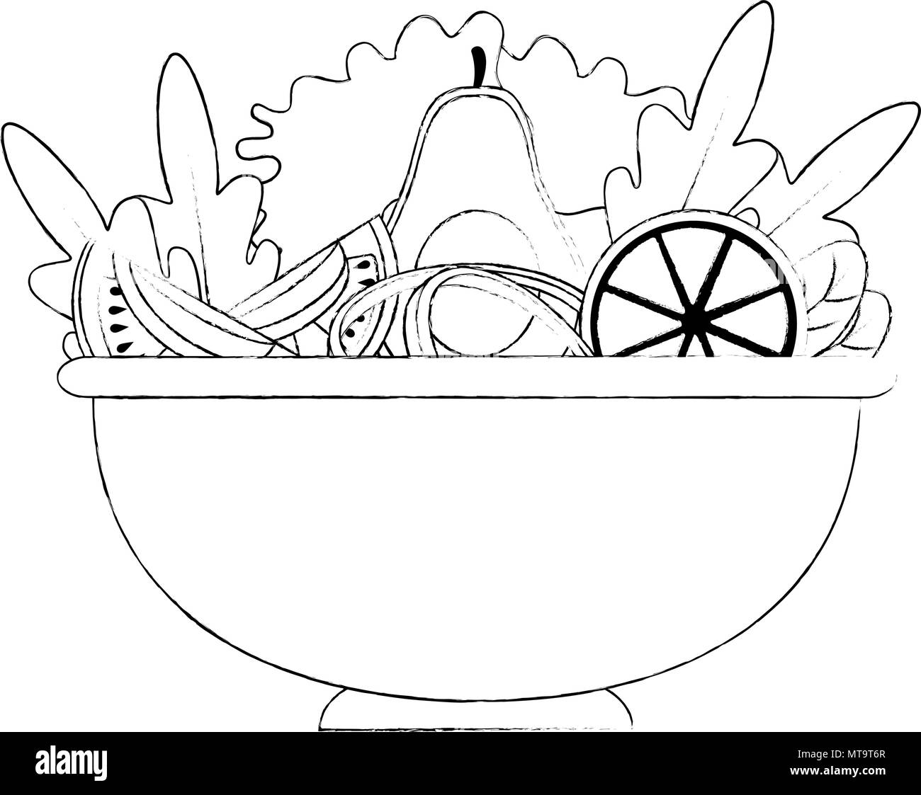 vegetables in kitchen bowl Stock Vector Image & Art - Alamy
