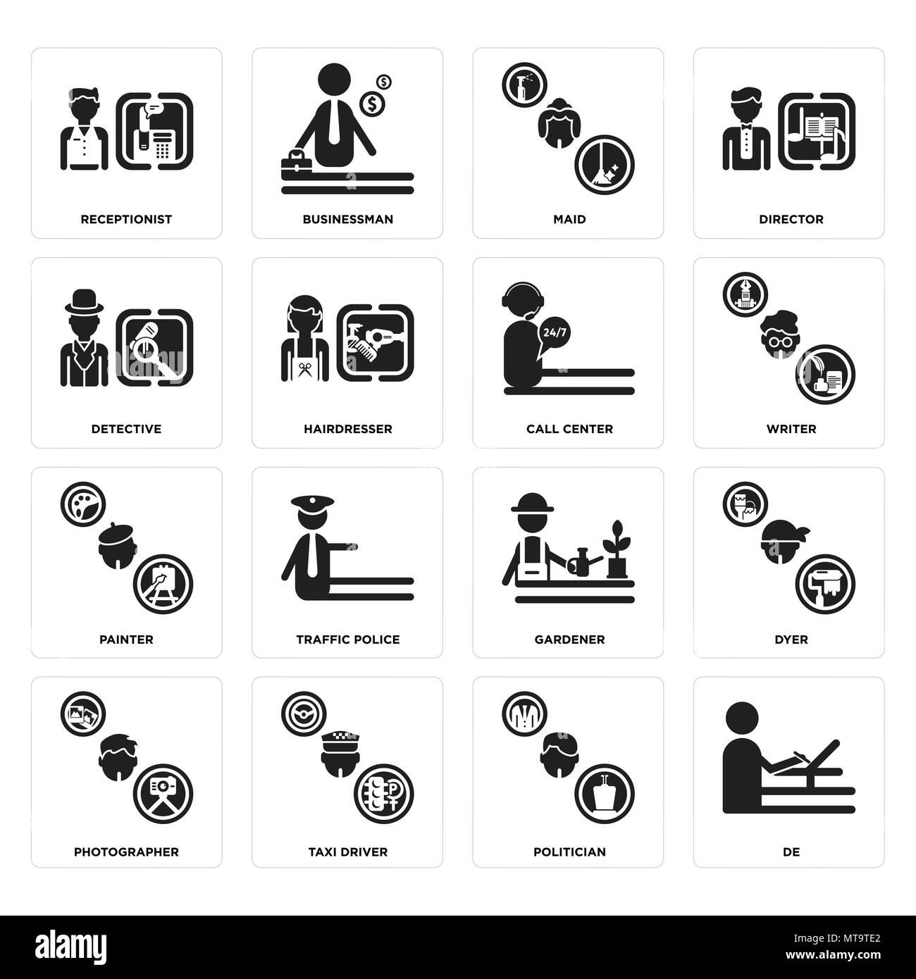 Detective writer Stock Vector Images - Alamy