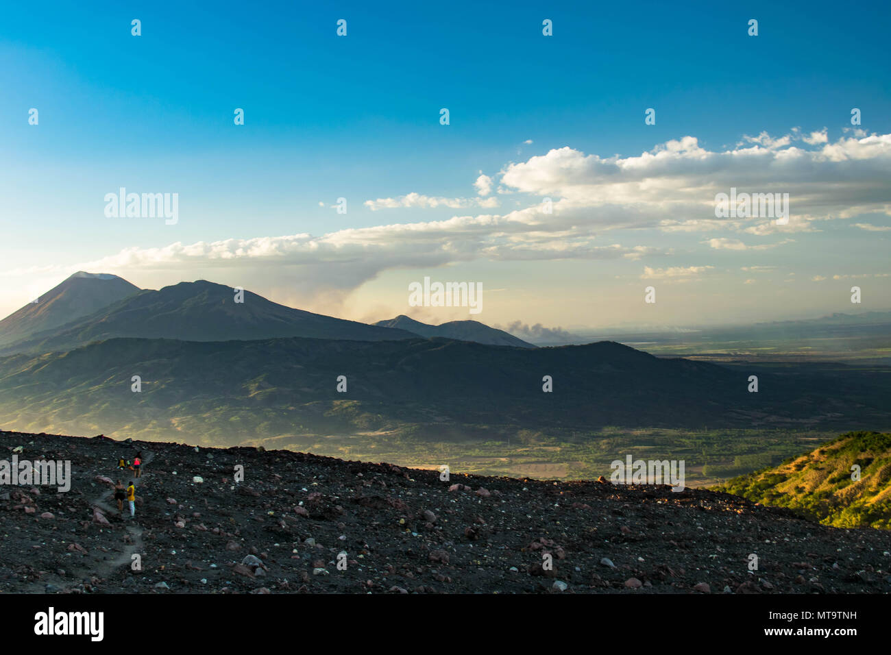 Volcan Telica, Nicaragua. February 10, 2018. View of a chain of ...