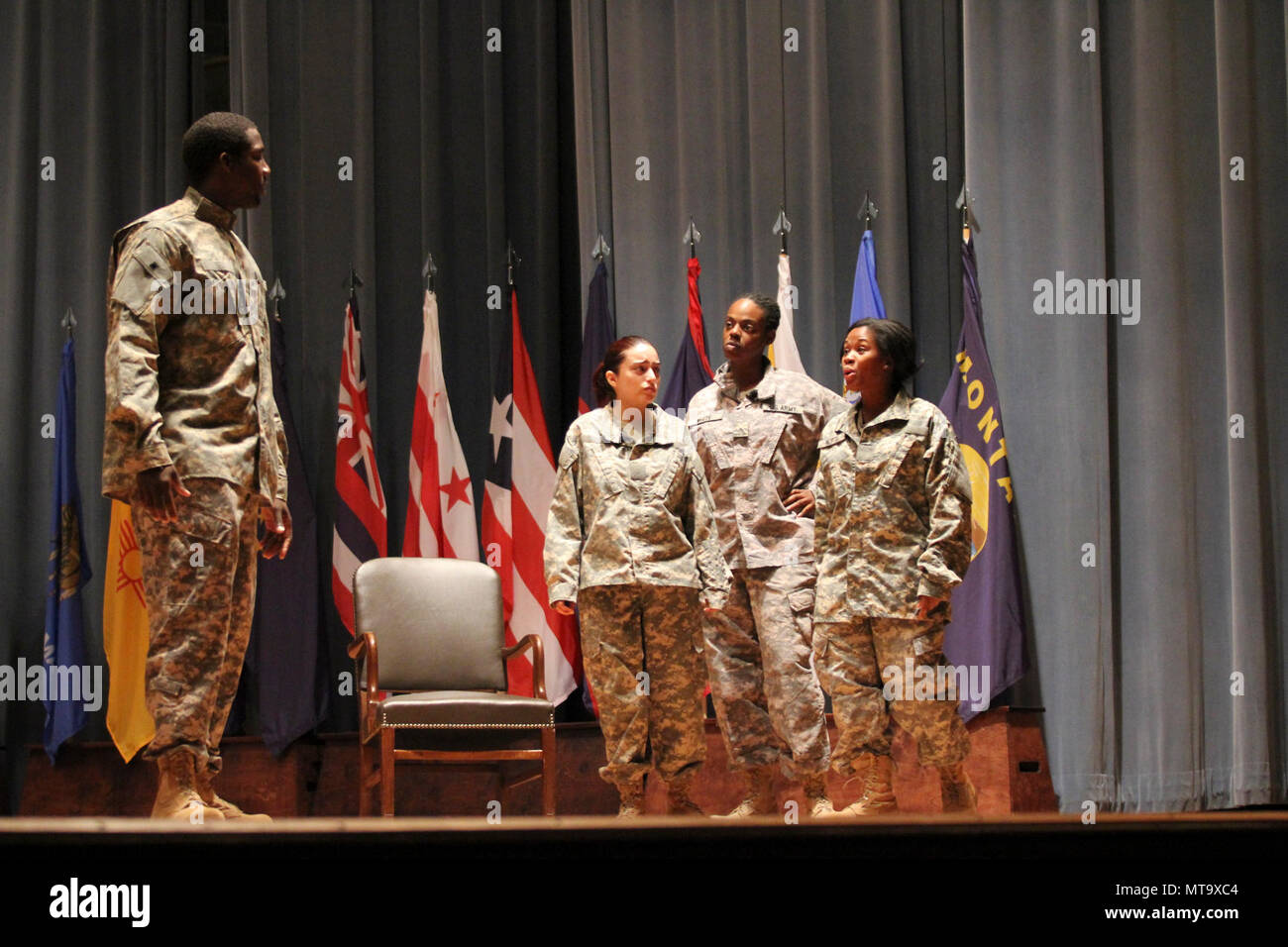 FORT GORDON, Ga. – Jeanne Morales (left), Luvenia White (center) and ...