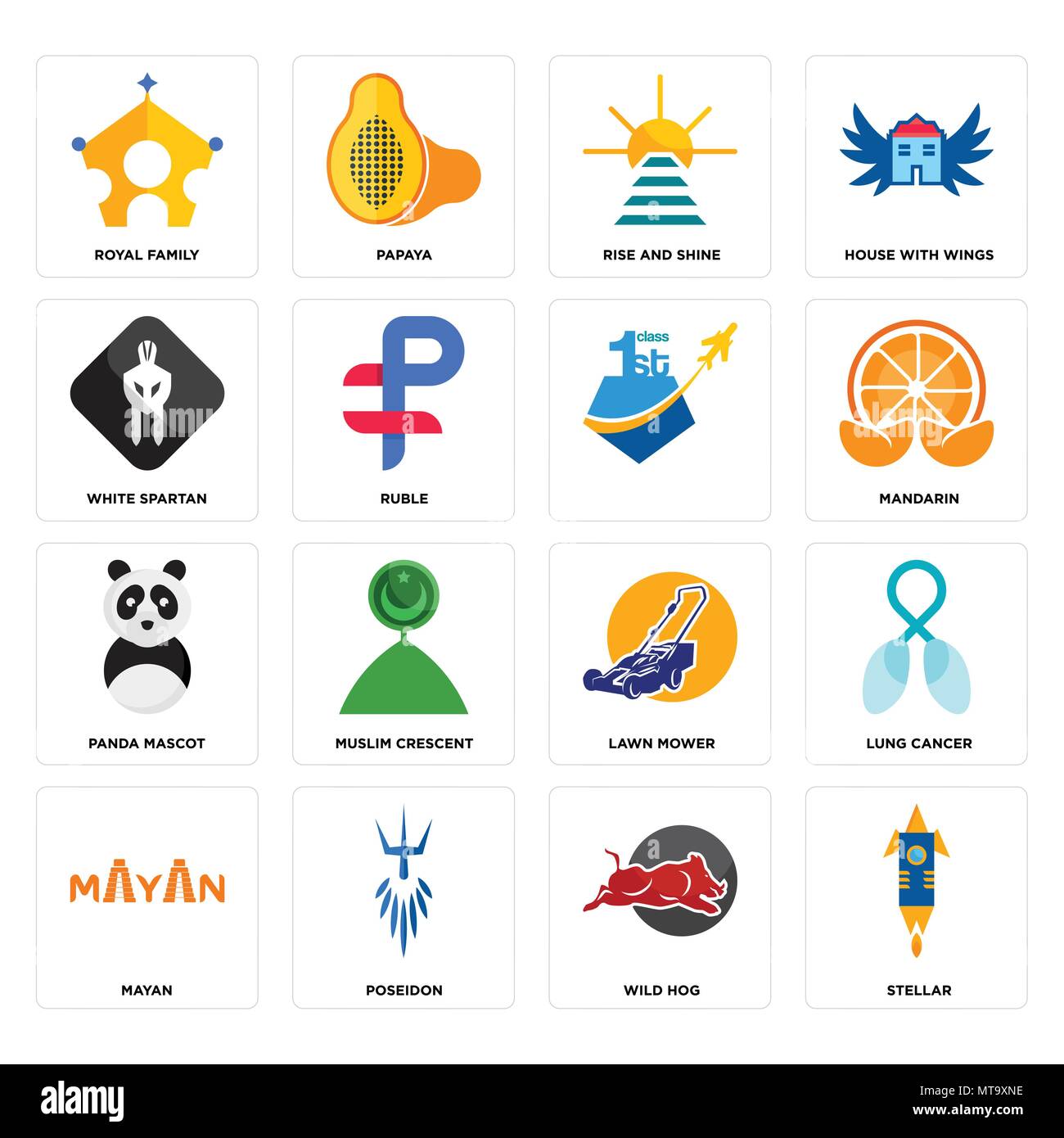 Set Of 16 simple editable icons such as stellar, wild hog, poseidon ...