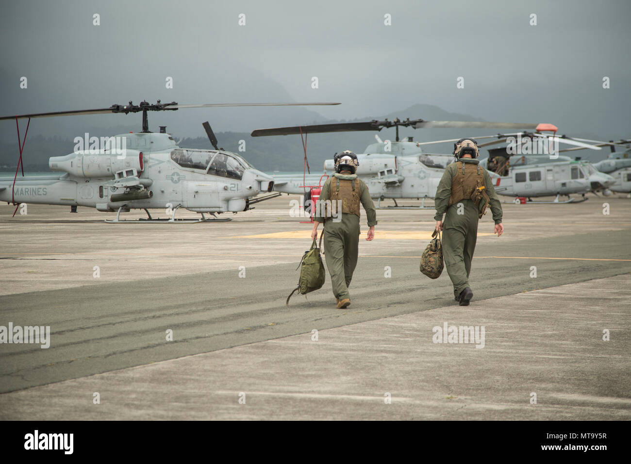 U.S. Marines Col. Christopher Patton (left) and Maj. Mark Koval (right ...