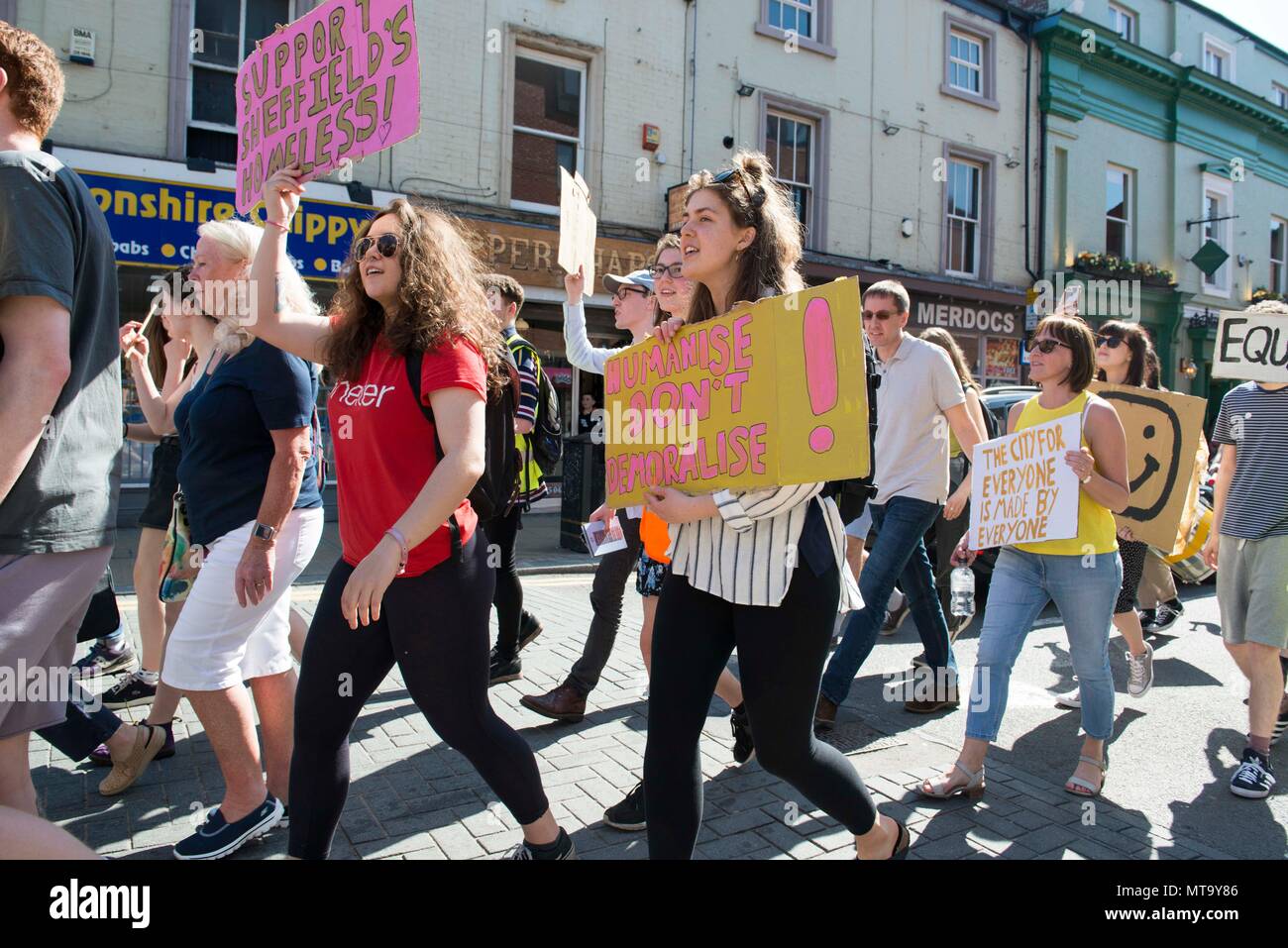 March for the Homeless in Sheffield organised by Save Our Sandwiches ...