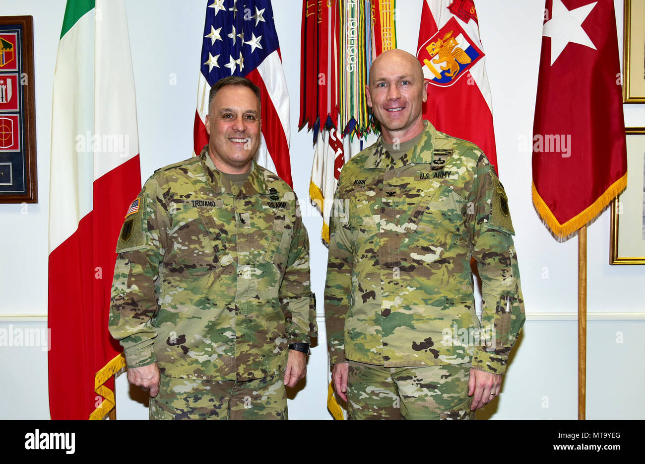 Col. Clint H. Kirk, right, the U.S. Army Africa chief of staff, and ...