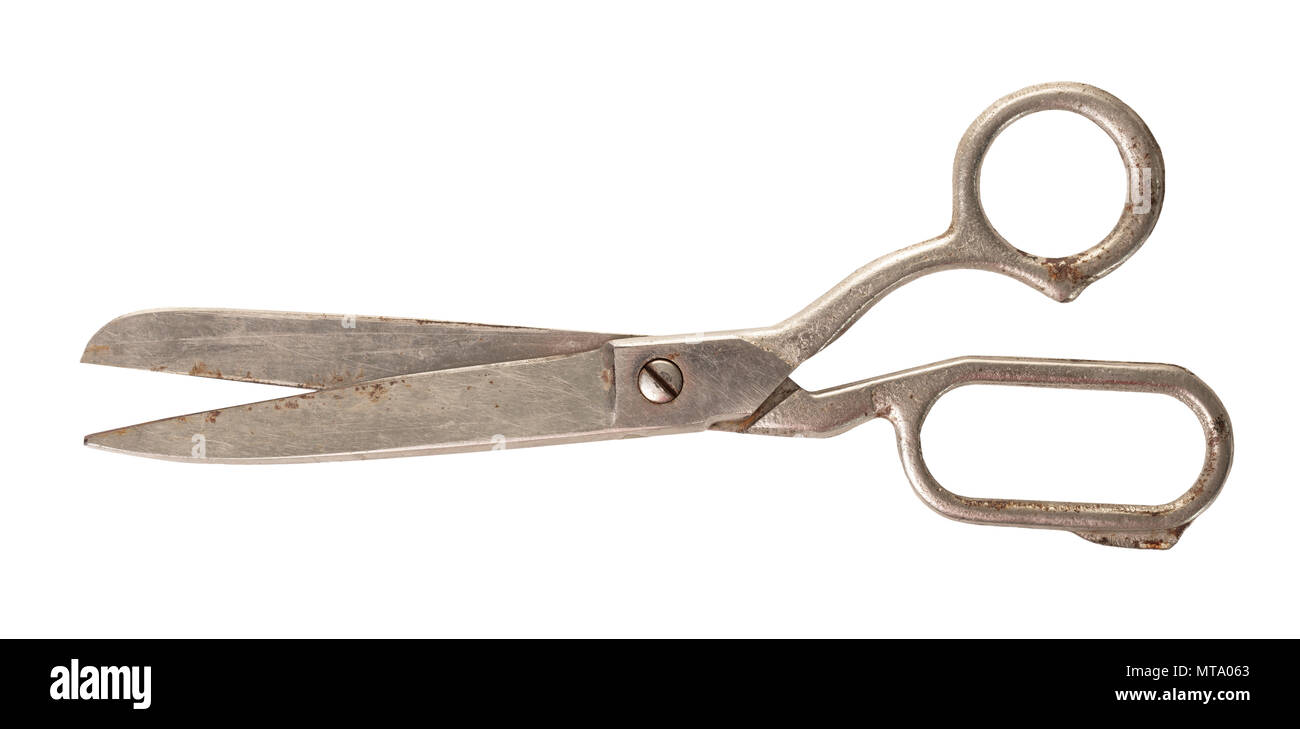 sewing scissors close-up on white isolated background Stock Photo - Alamy