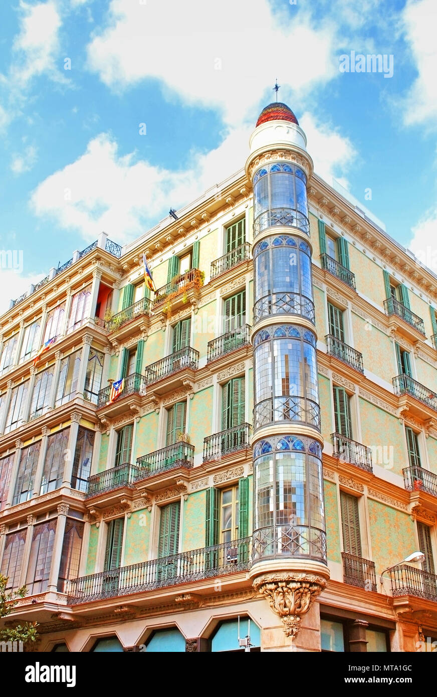 Building facade of great architectural interest in the city of ...