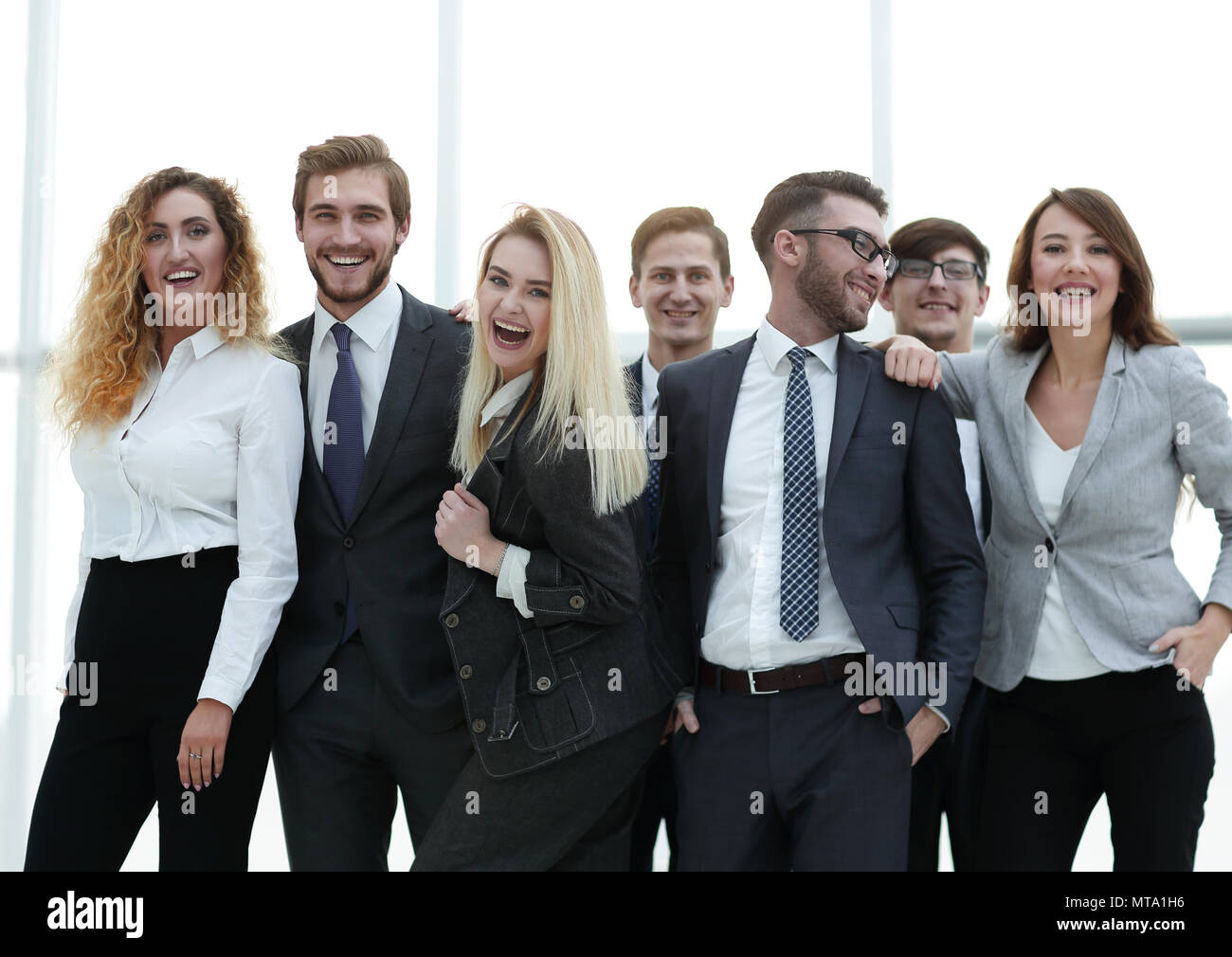 closeup.friendly business team Stock Photo - Alamy