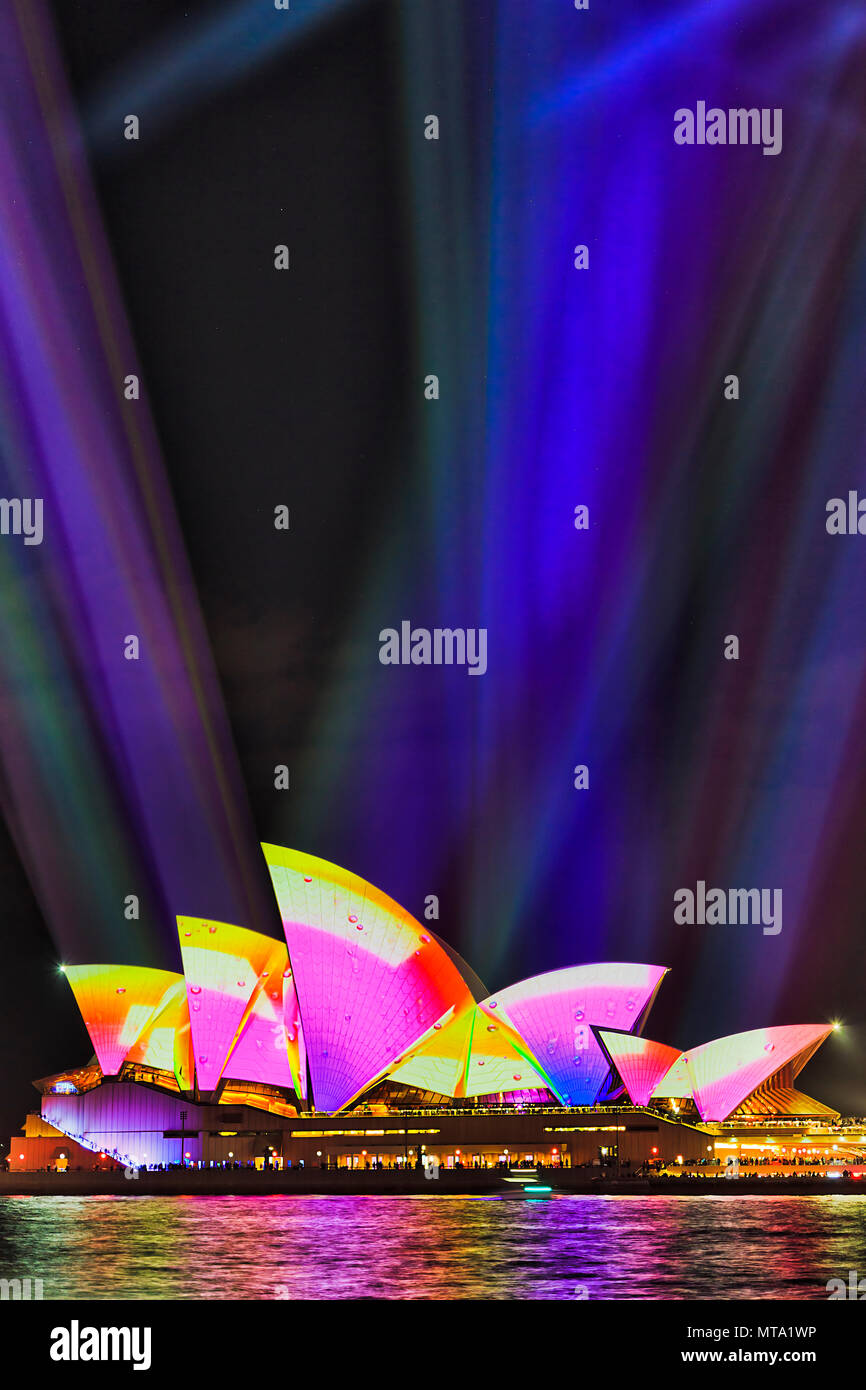 Sydney, Australia - 25 May, 2018: Sydney city landmark on Sydney Opera ...