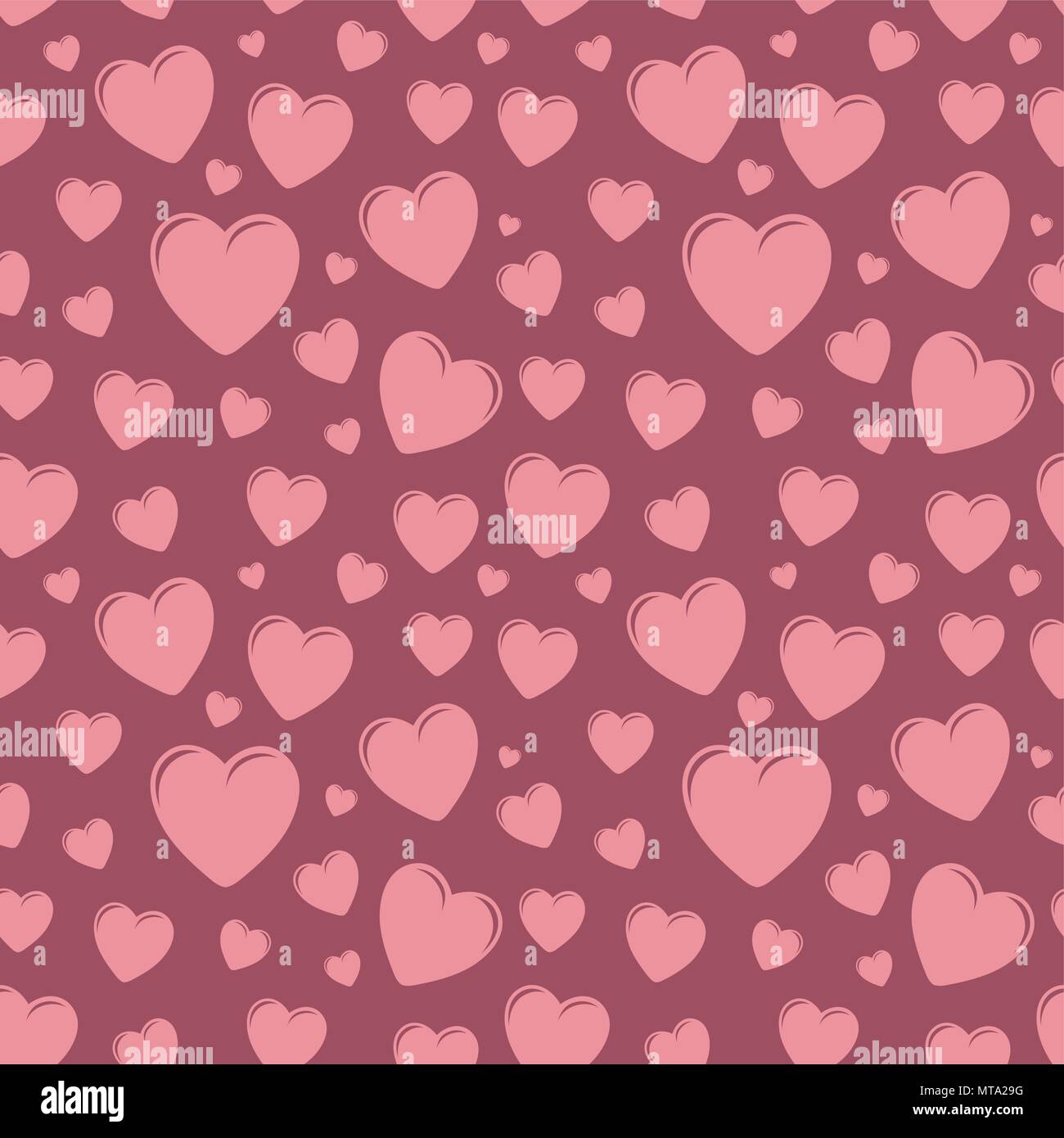 Seamless pattern with hearts. Valentines Day background. Vector holiday ...