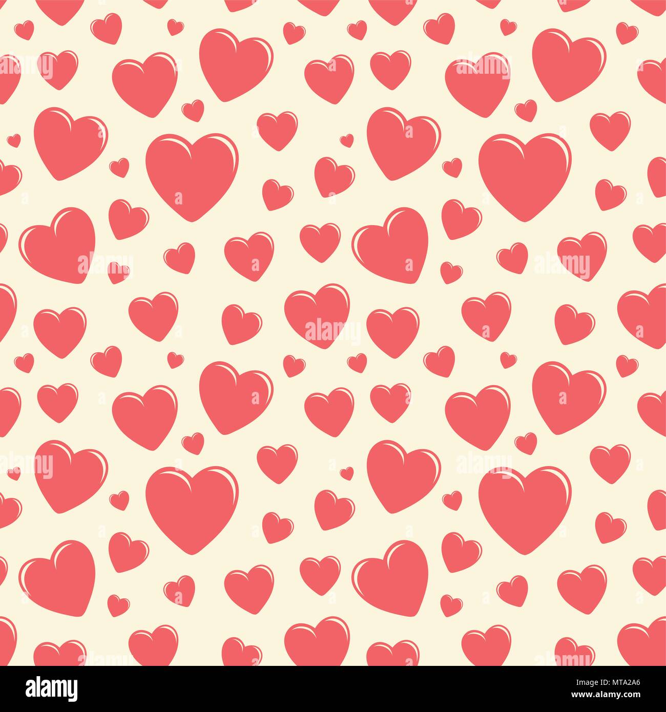 Seamless pattern with hearts. Valentines Day background. Vector holiday ...