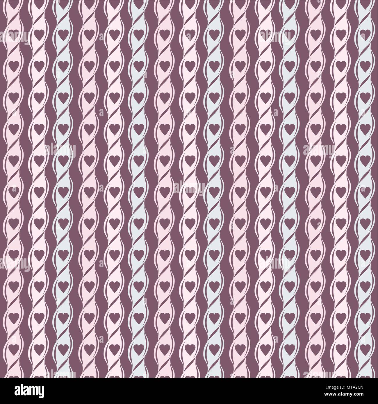 Seamless geometric pattern with hearts. Vertical stripes of hearts ...