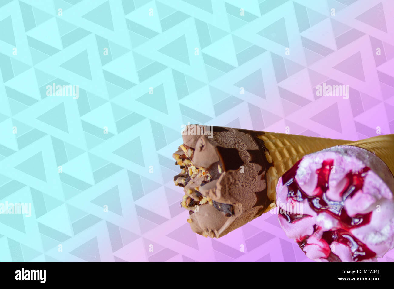 Top view of ice cream with background Stock Photo - Alamy