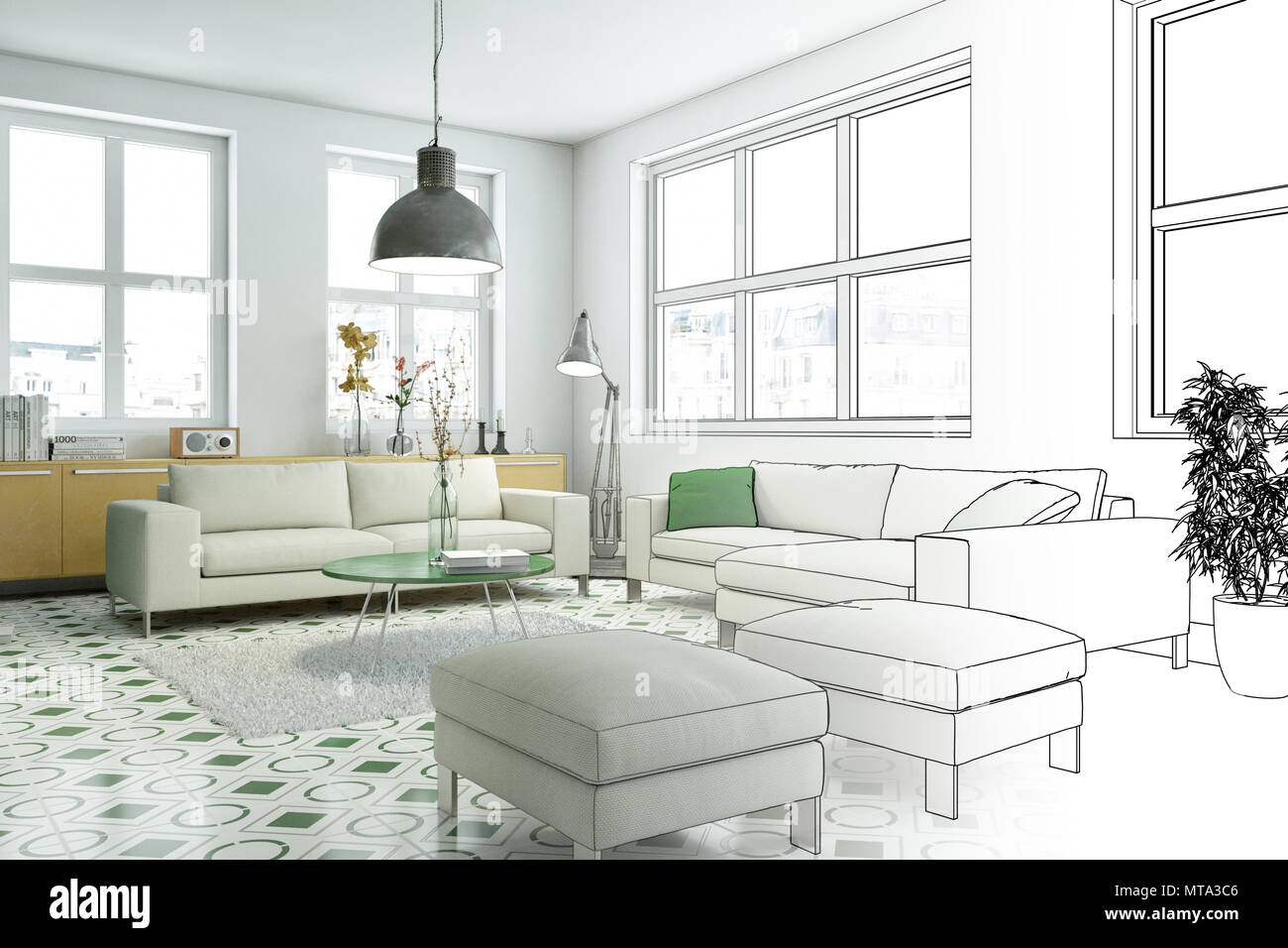 Gradation Design In A Room