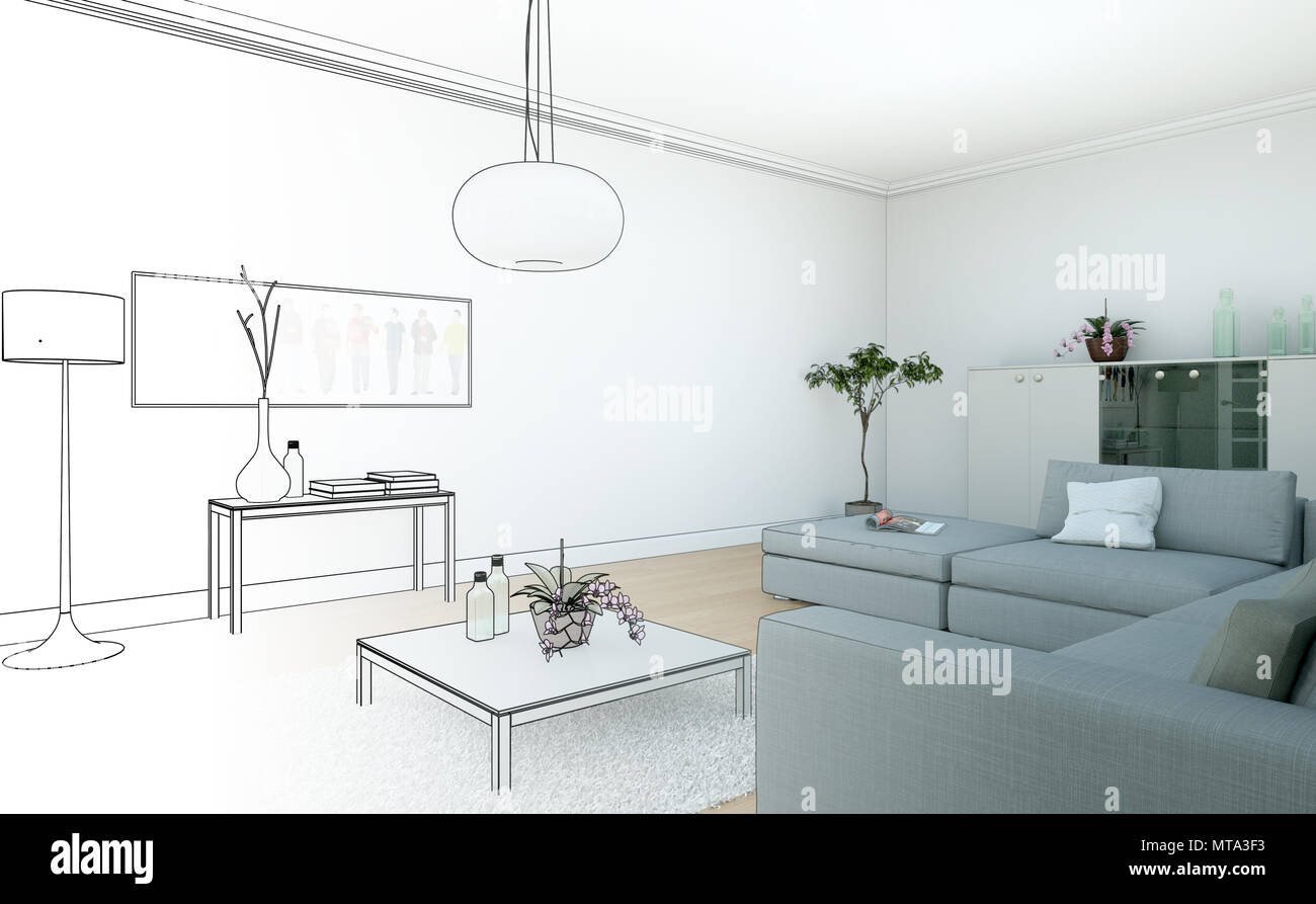 Gradation Design In A Room