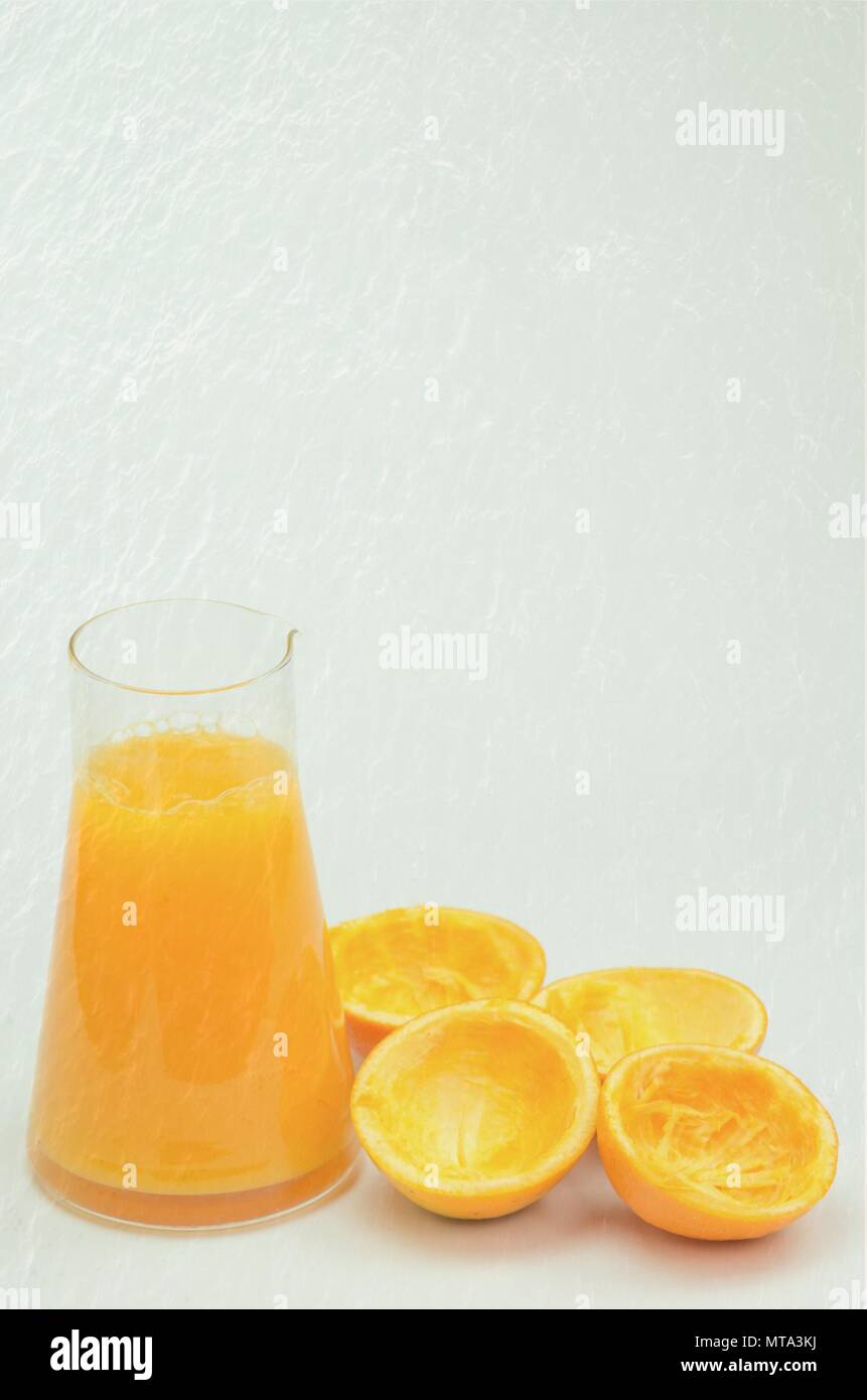 freshly squeezed orange juice backdrop Stock Photo - Alamy