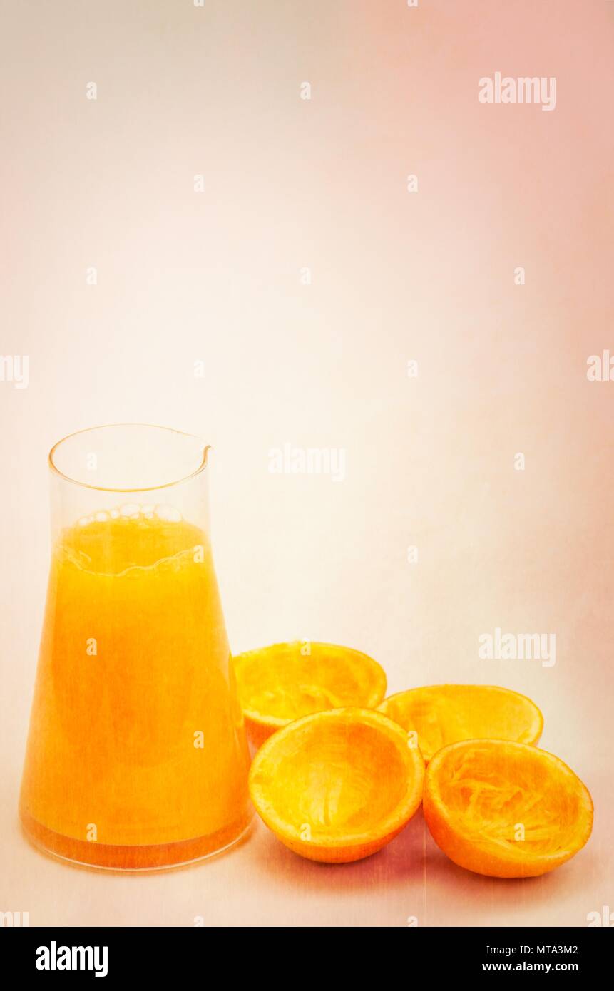 freshly squeezed orange juice backdrop Stock Photo - Alamy