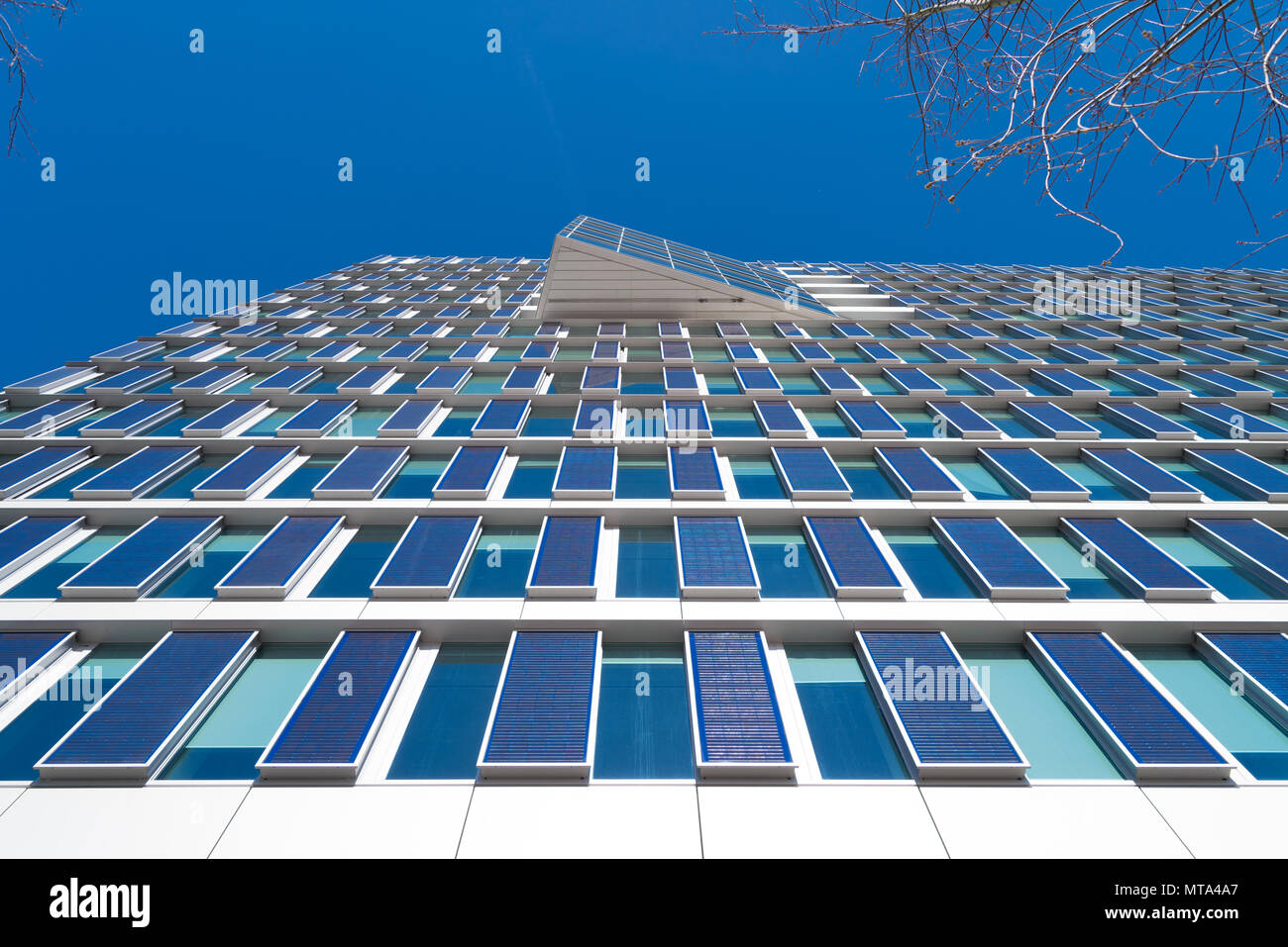 Solar Panels On Building Facade