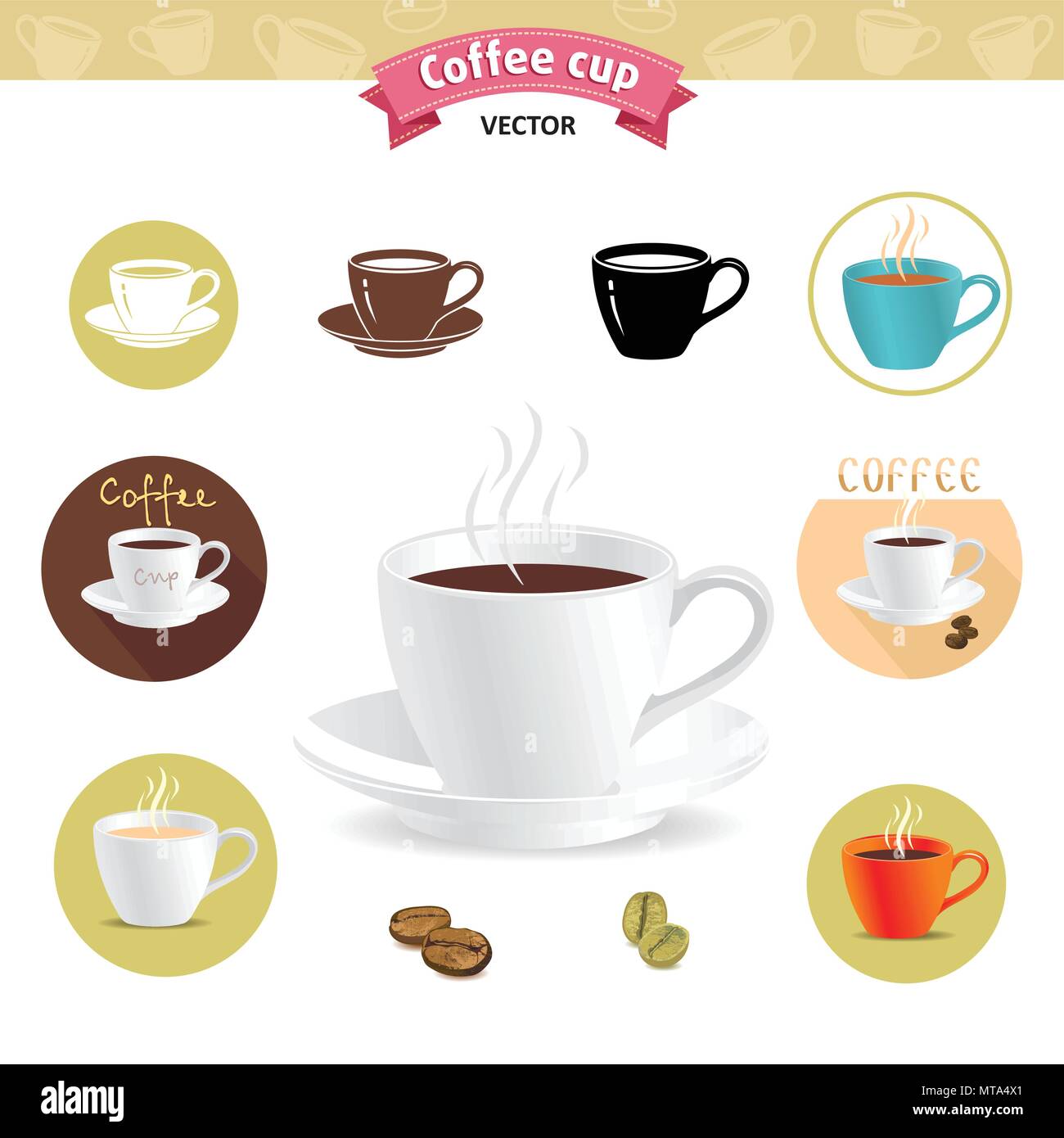 Fast food cups Stock Vector Images - Alamy