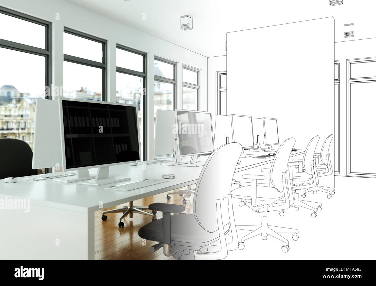 Drawing gradation into photograph hi-res stock photography and images ...