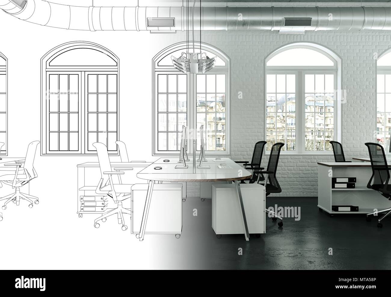 Drawing gradation into photograph hi-res stock photography and images ...